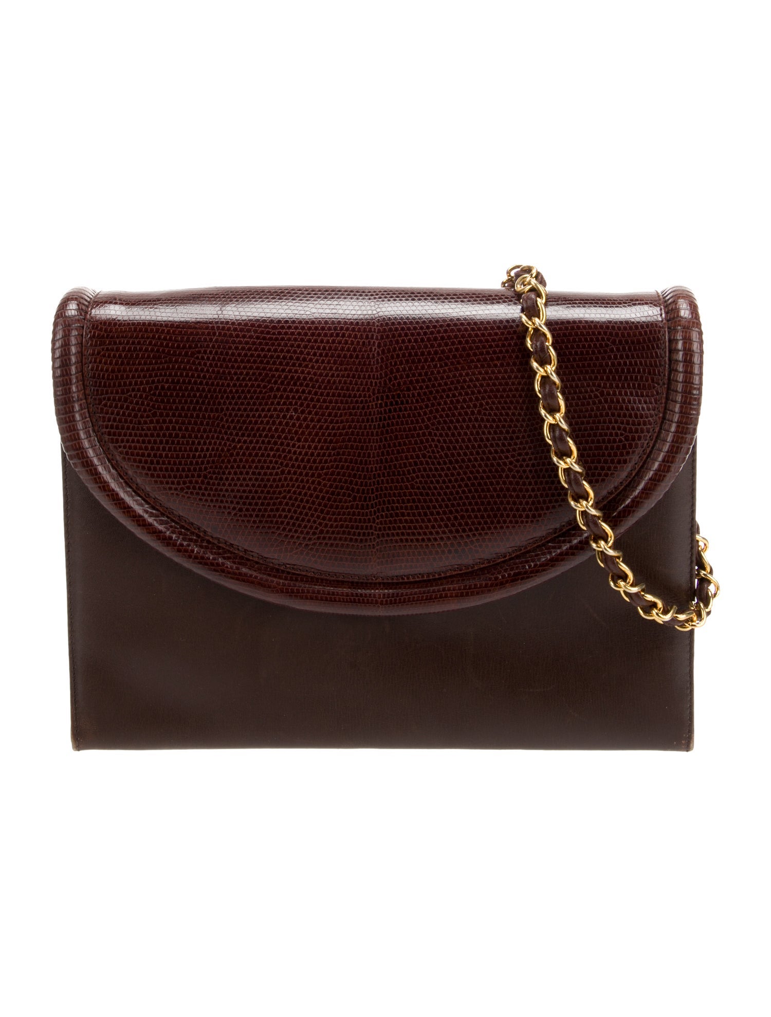 Neiman Marcus Leather Evening Bag - Brown Crossbody Bags, Handbags ...