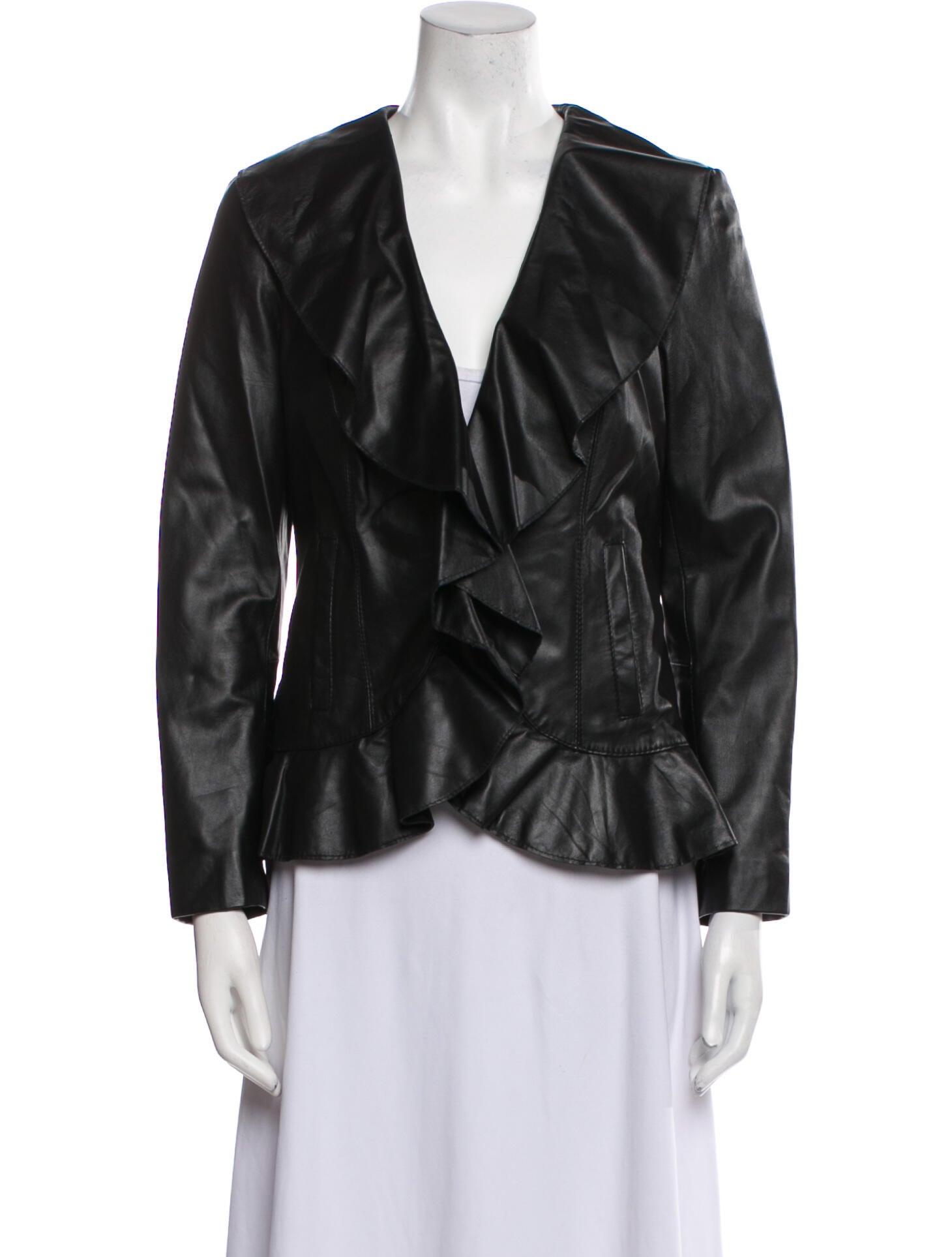Neiman Marcus Leather Jacket - Black Jackets, Clothing - NEMRC69459 ...