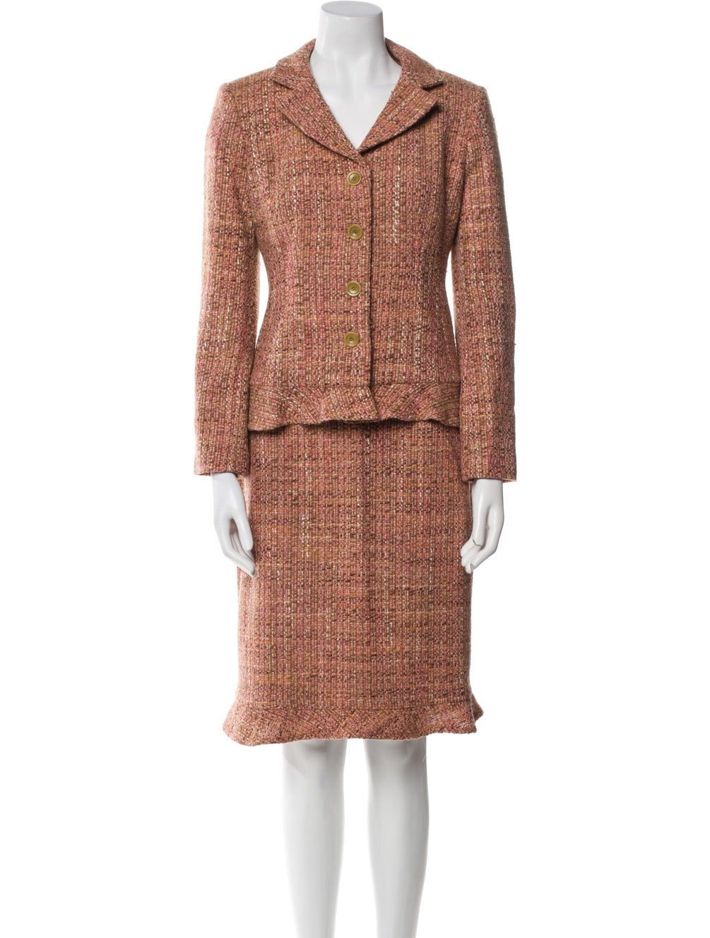 Neiman Marcus Tweed Pattern Skirt Suit - Pink Suits and Sets, Clothing ...