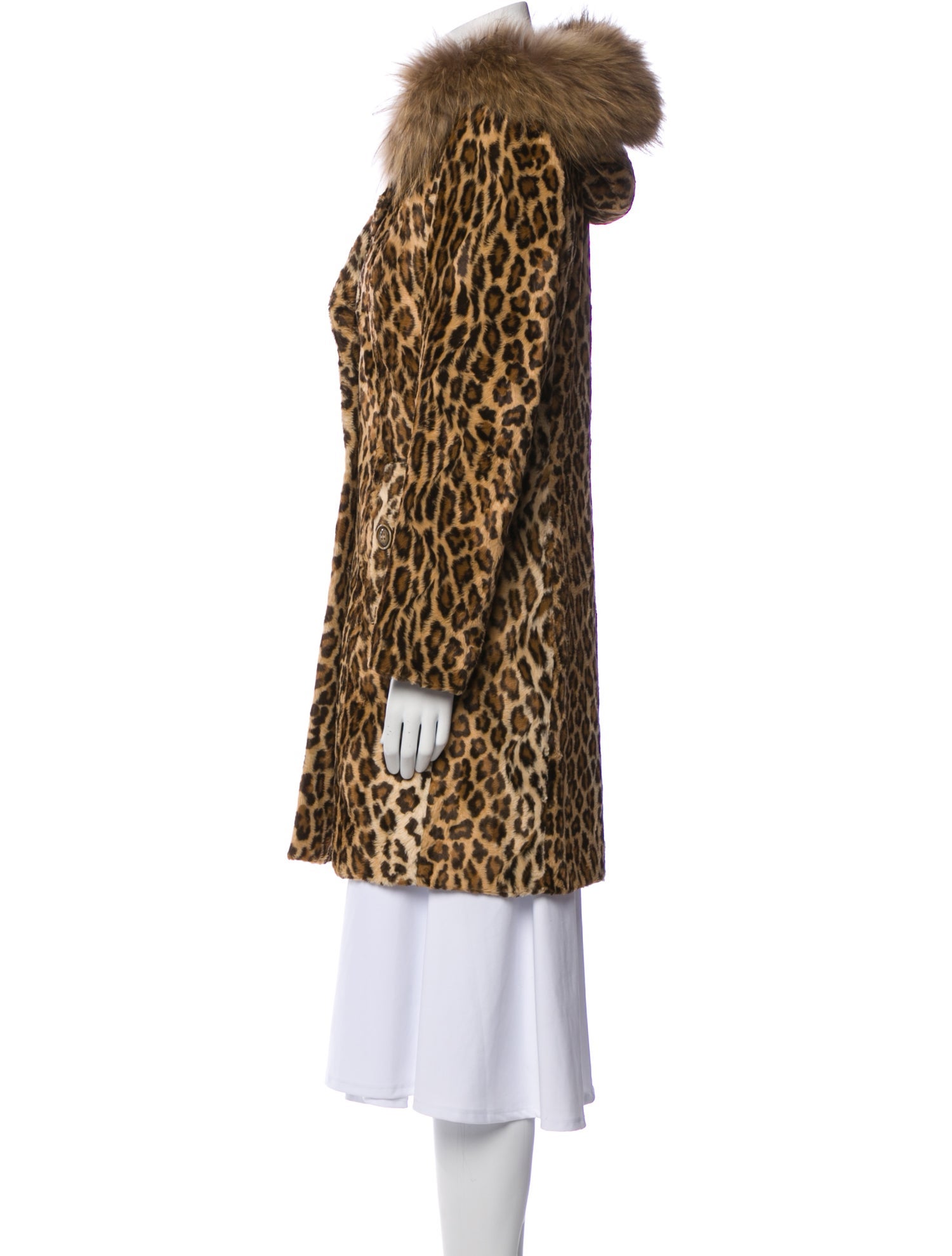 Neiman Marcus Animal Print Fur Coat - Neutrals Coats, Clothing ...