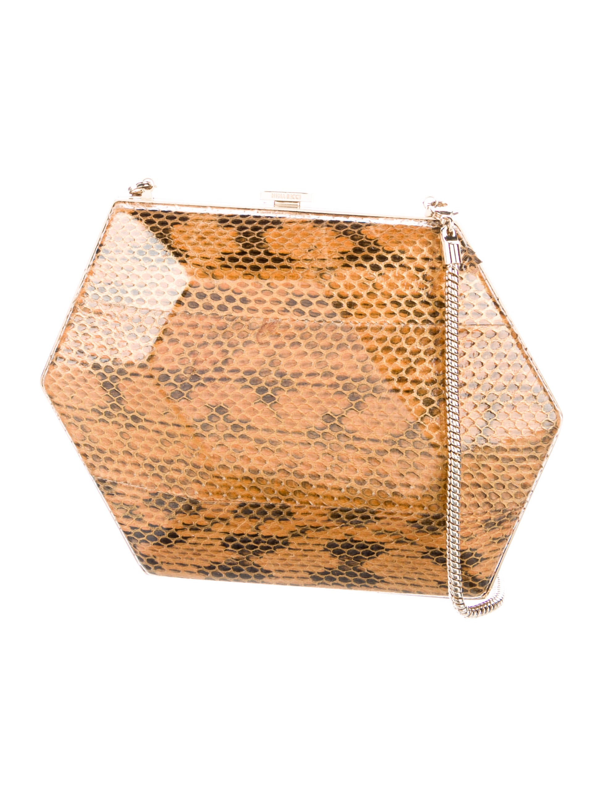 Nina Ricci Embossed Leather Clutch Bag - Neutrals Clutches, Handbags ...