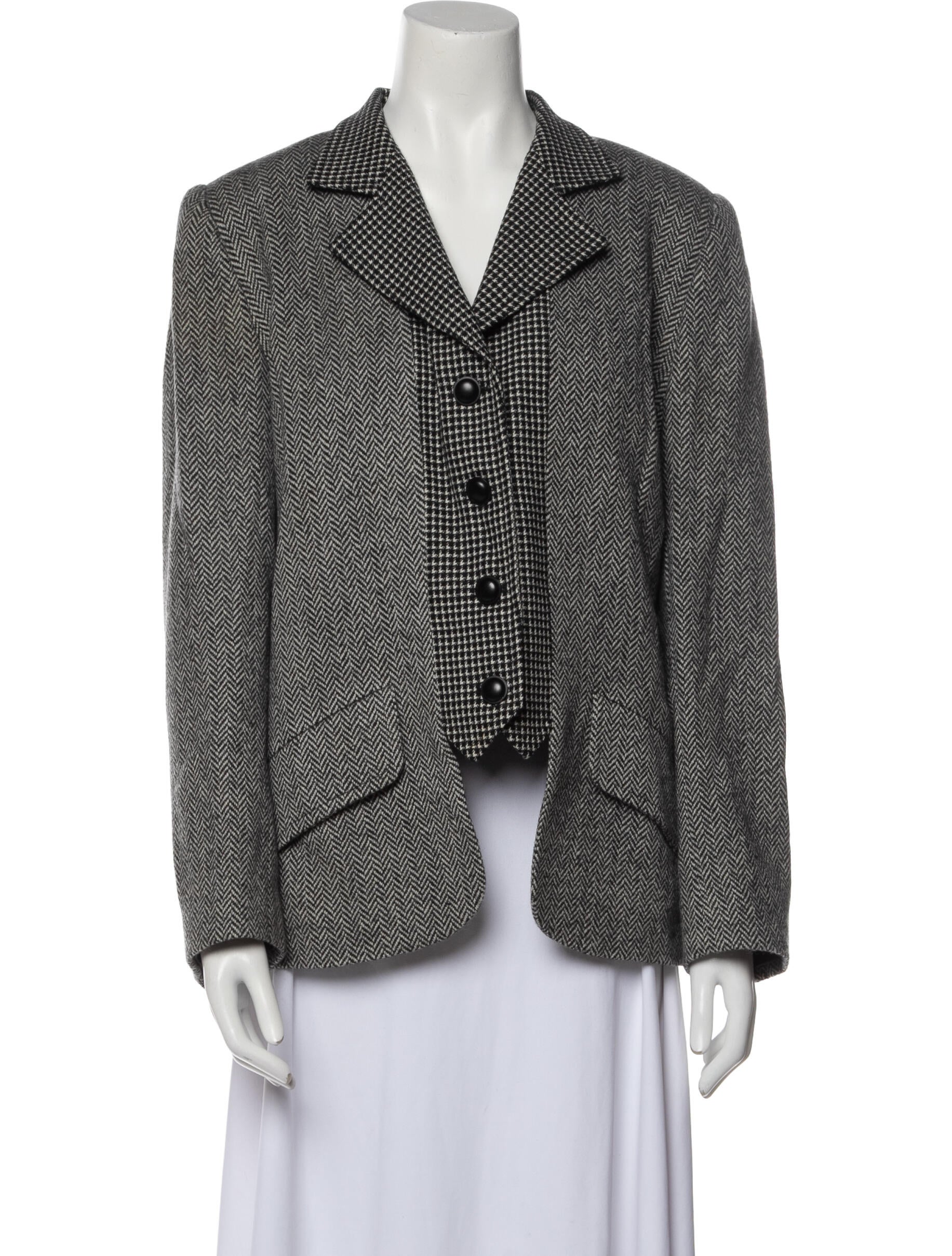 Nina Ricci Vintage 1980's Blazer - Grey Jackets, Clothing - NIN44094 ...