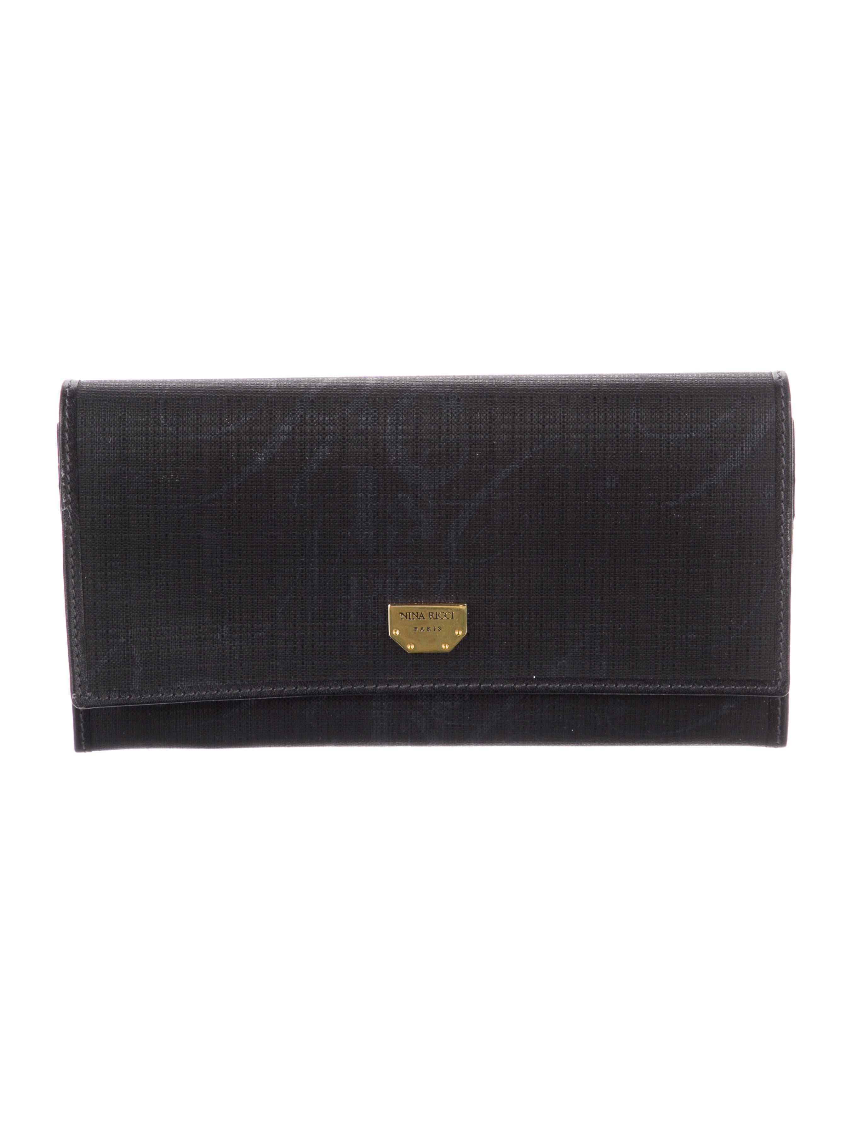 Nina Ricci Leather Trifold Wallet - Black Wallets, Accessories ...