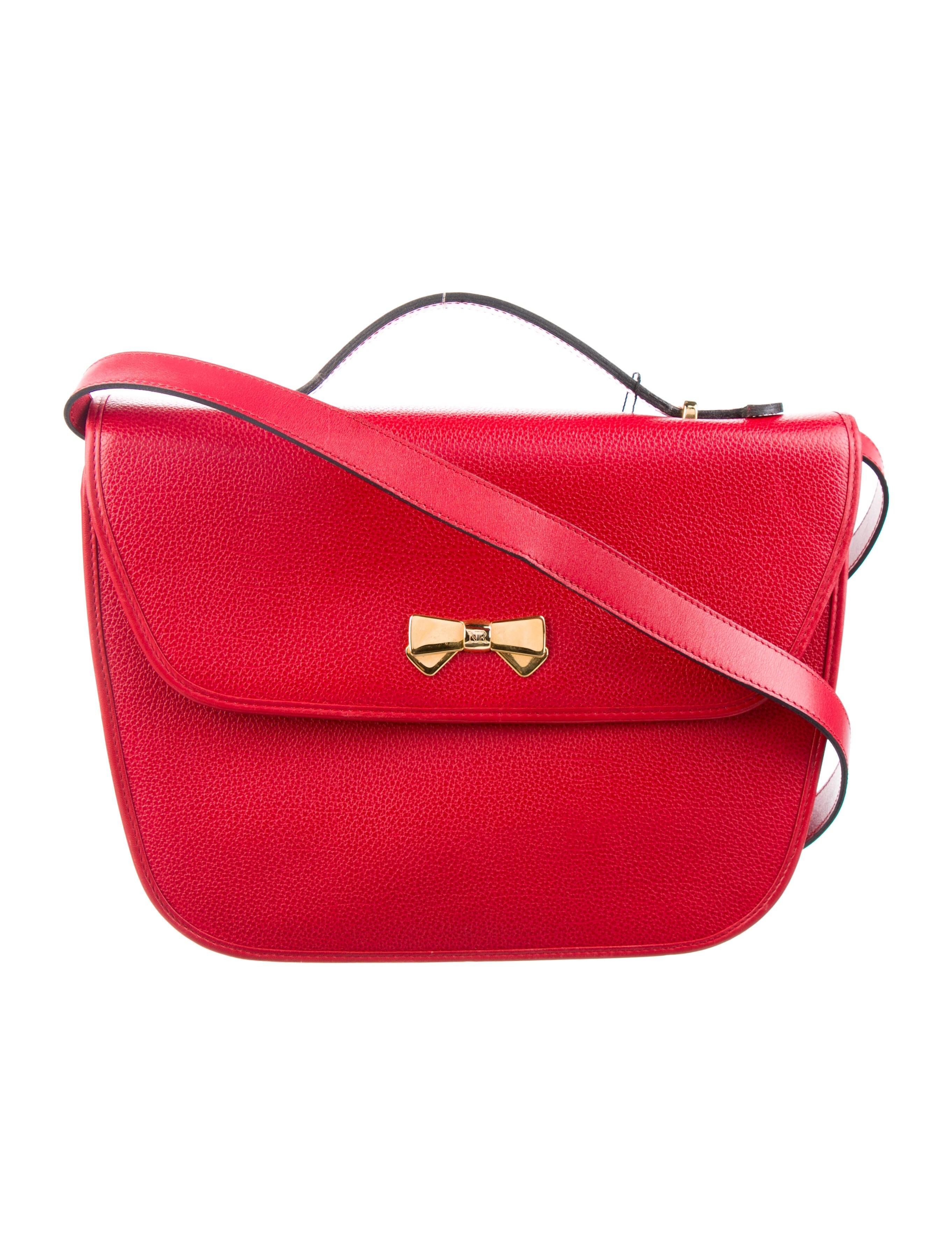 Nina Ricci Small Leather Crossbody Bag - Red Crossbody Bags, Handbags ...