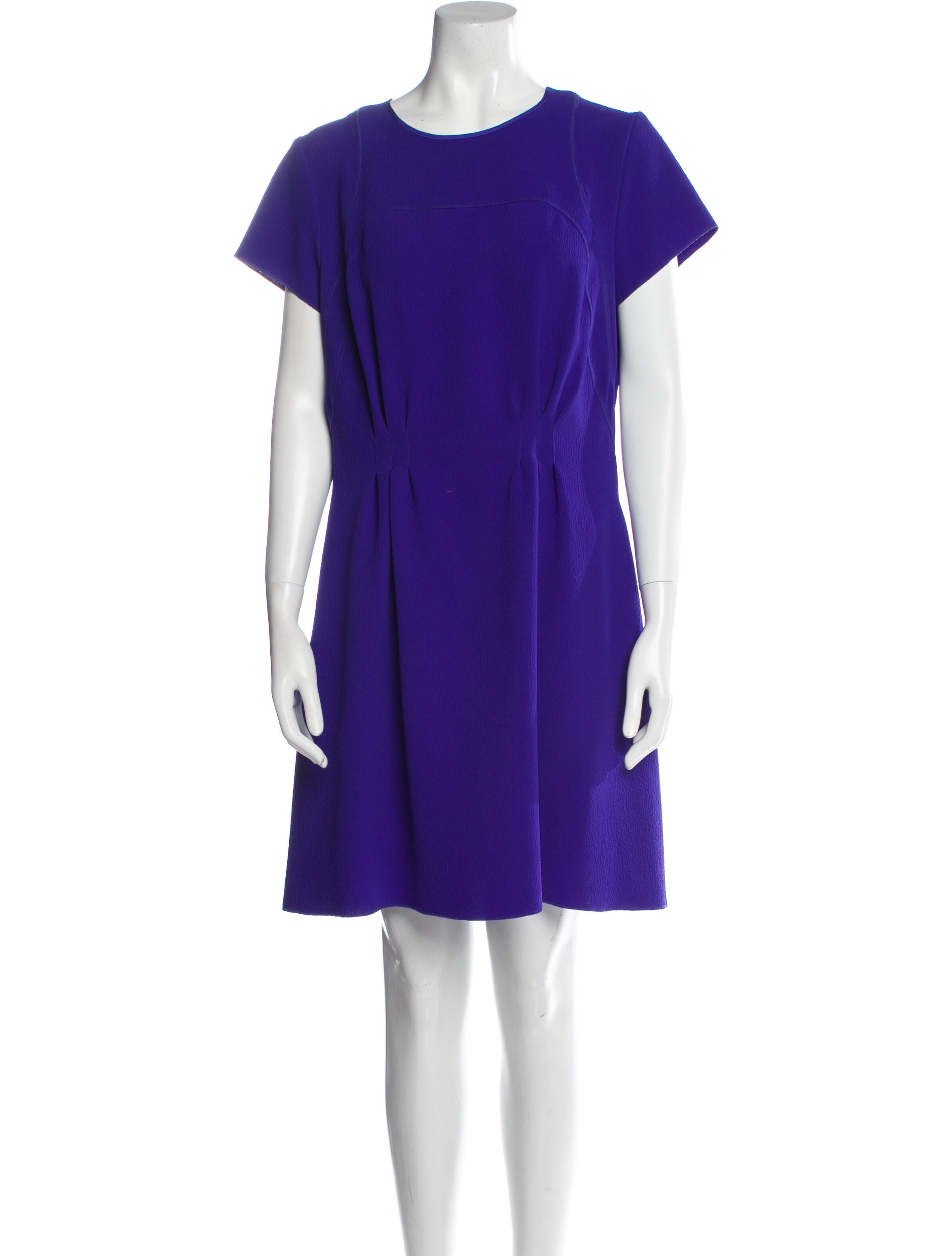 Nina Ricci Crew Neck Mini Dress - Blue Dresses, Clothing - NIN45750 ...