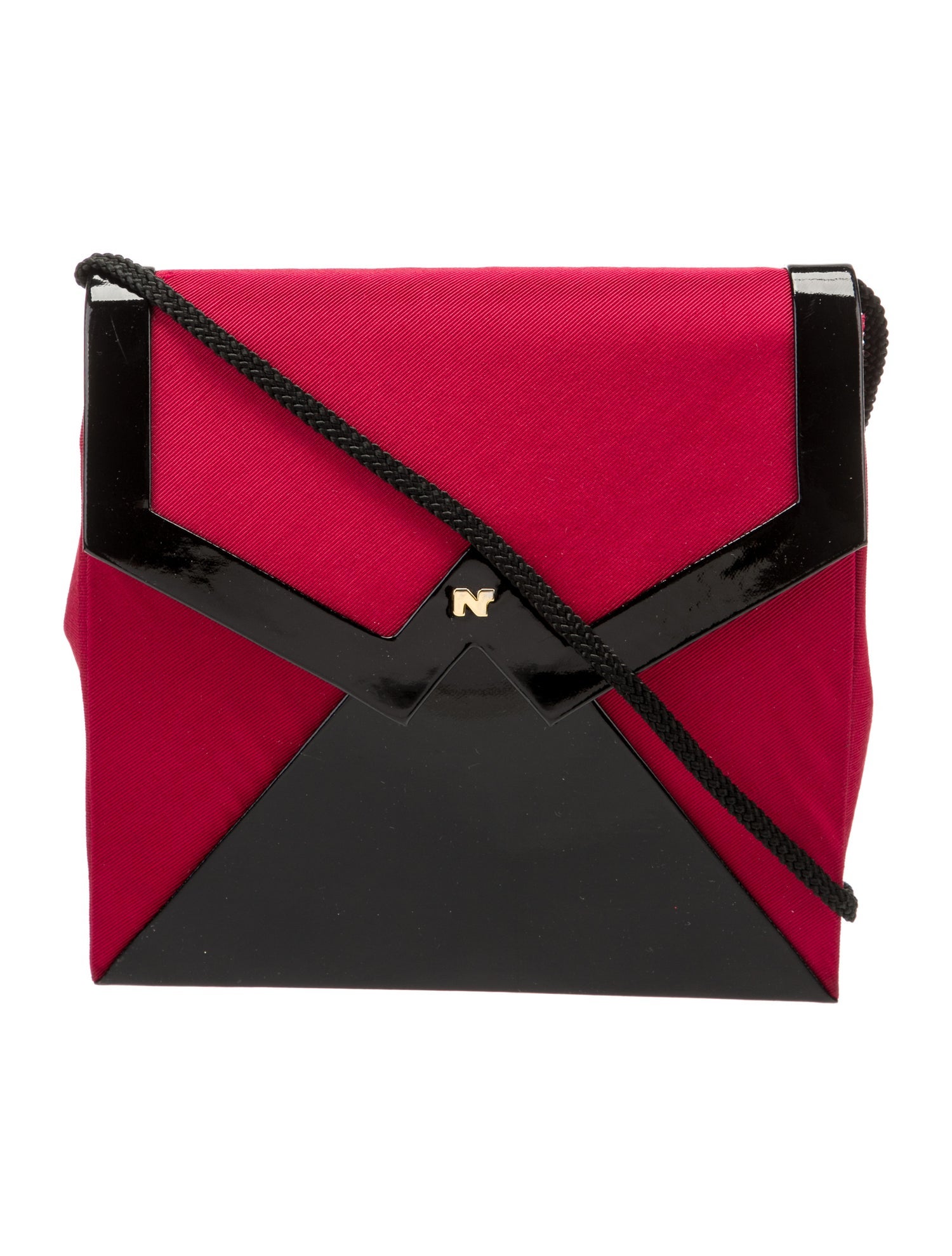 Nina Ricci Leather Trimmed Shoulder Bag - Red Shoulder Bags, Handbags ...