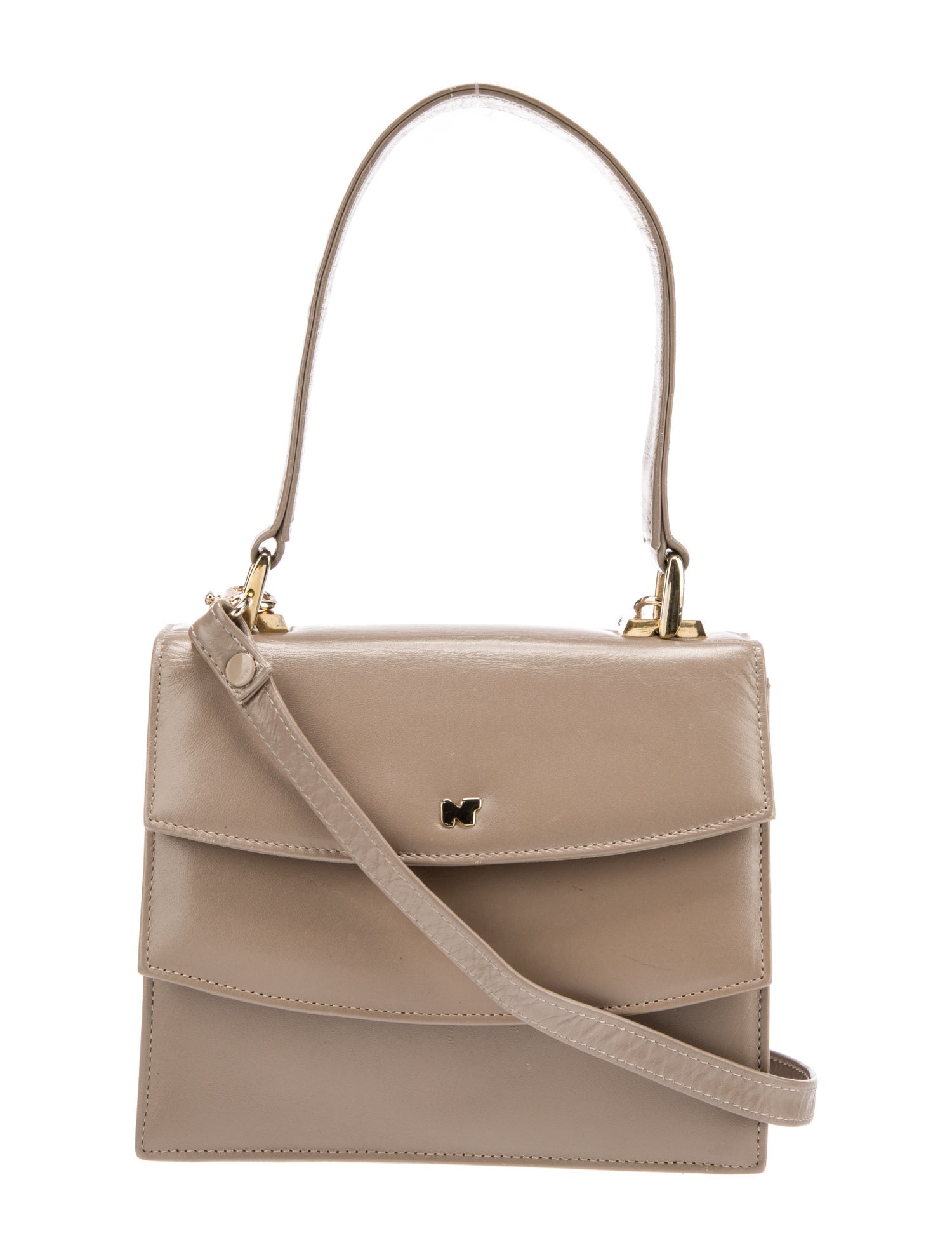 Nina Ricci Leather Top Handle Bag - Neutrals Handle Bags, Handbags ...