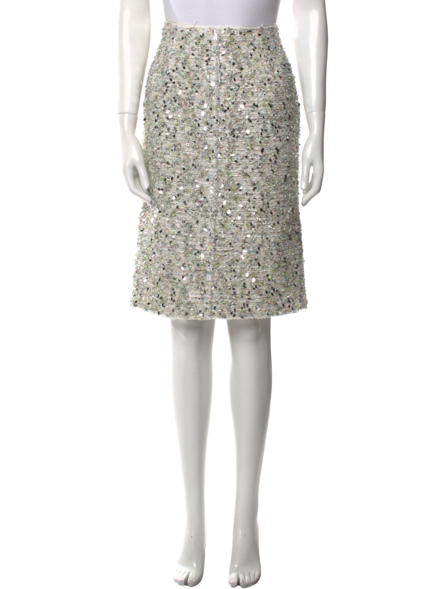 Nina Ricci Tweed Pattern Knee-Length Skirt - Neutrals Skirts, Clothing ...