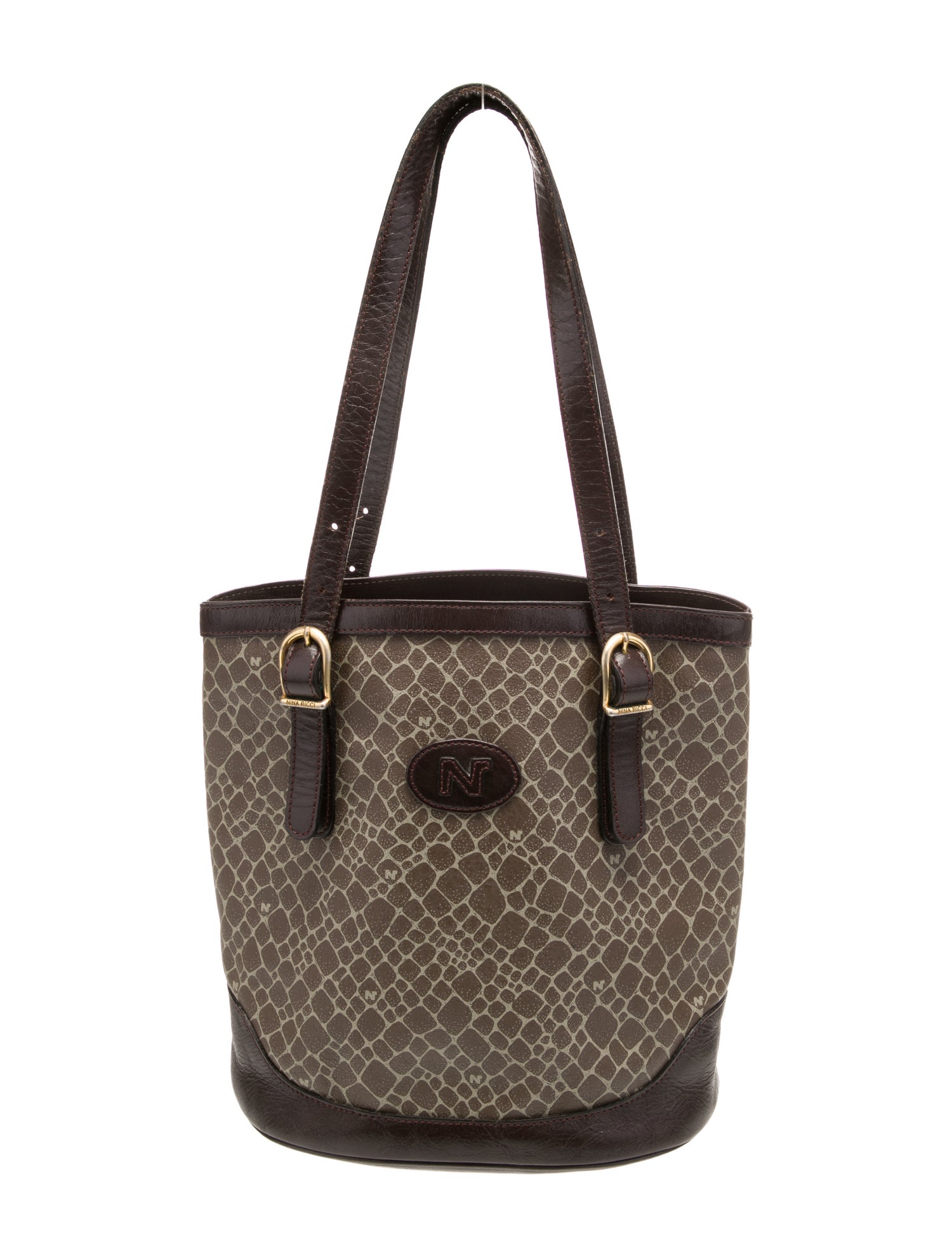 Nina Ricci Leather Shoulder Bag - Brown Shoulder Bags, Handbags ...