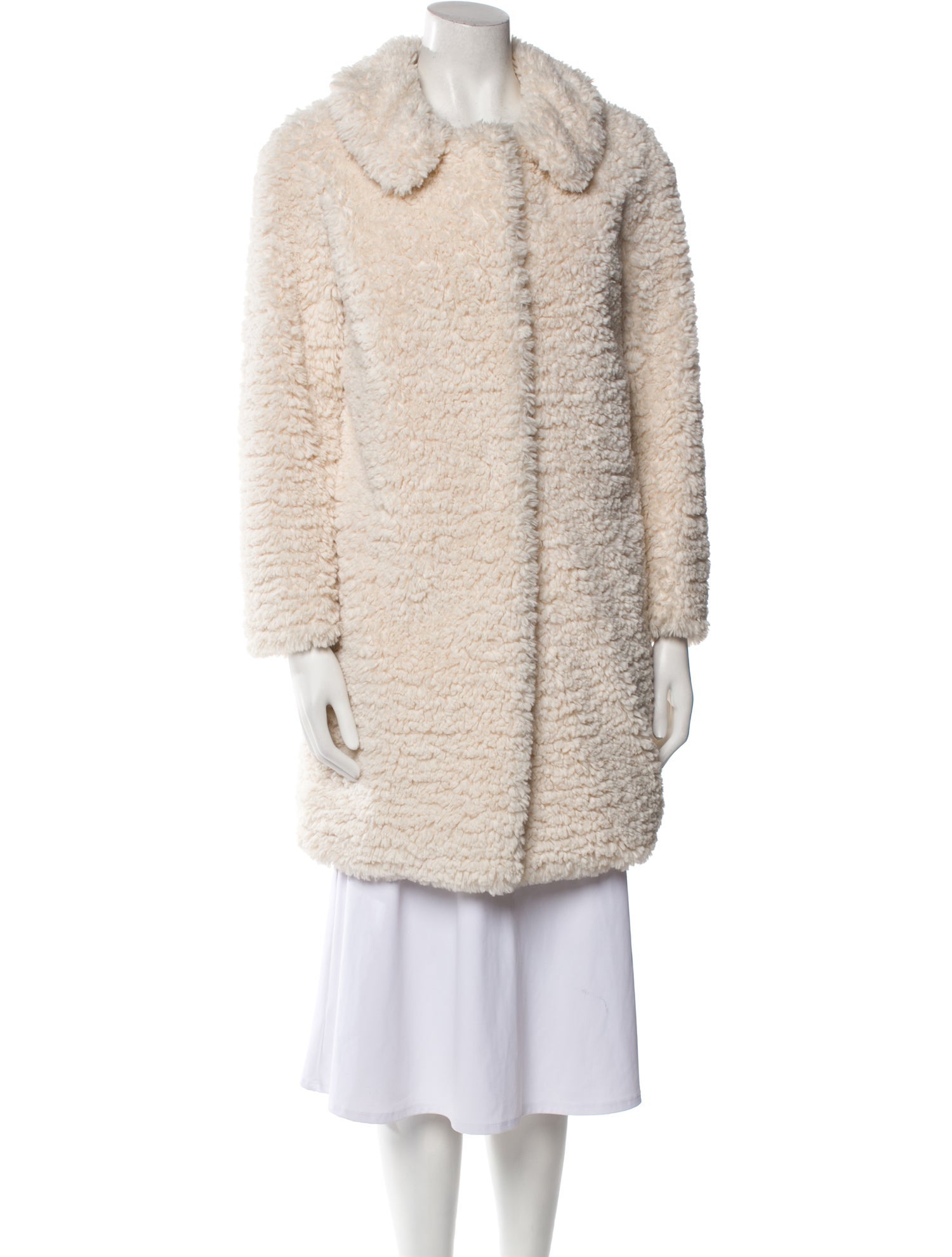 Nina Ricci Faux Fur Coat - White Coats, Clothing - NIN49735 | The RealReal