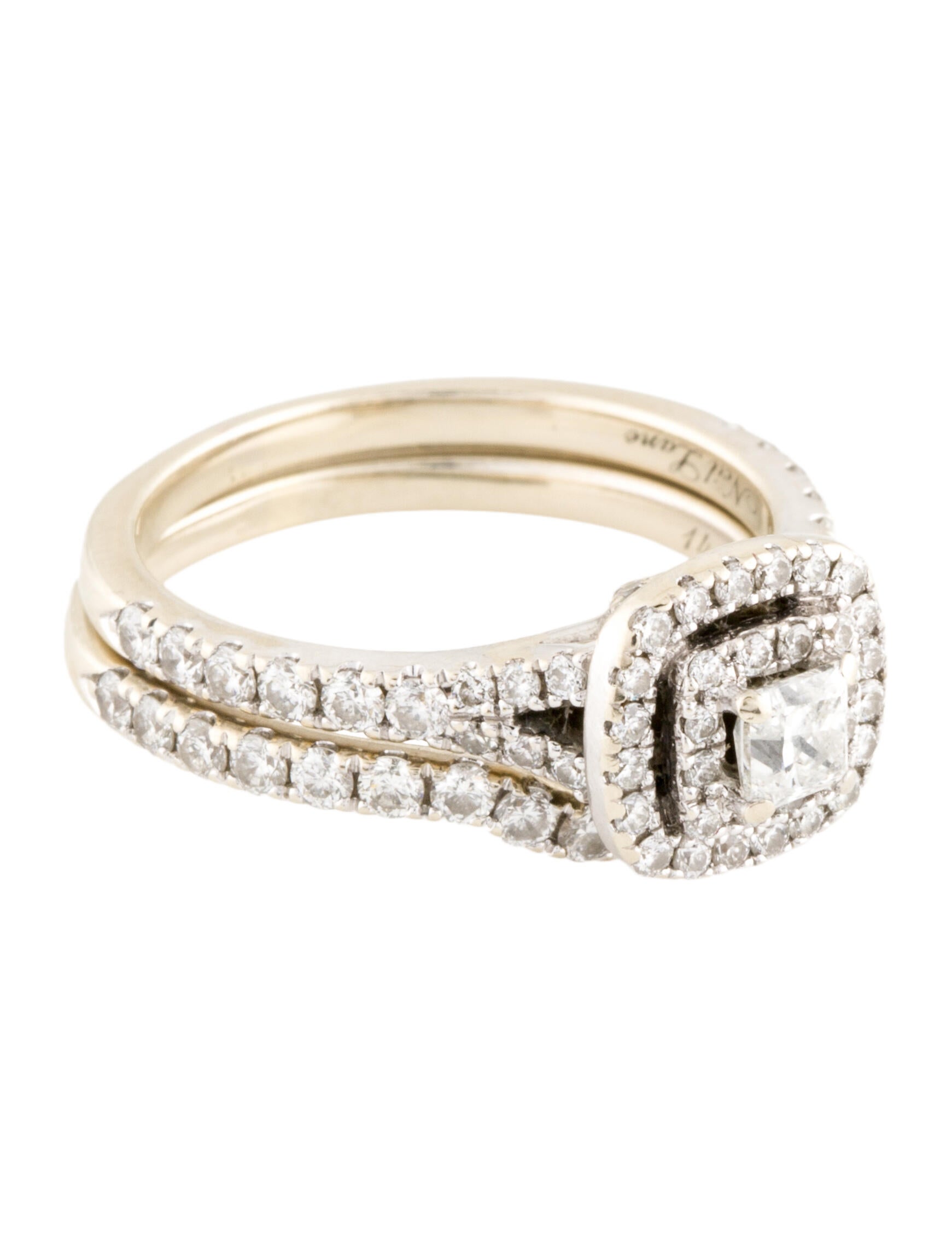 Neil Lane 14K 1.39ctw Diamond Wedding Set - Rhodium-Plated 14K White ...