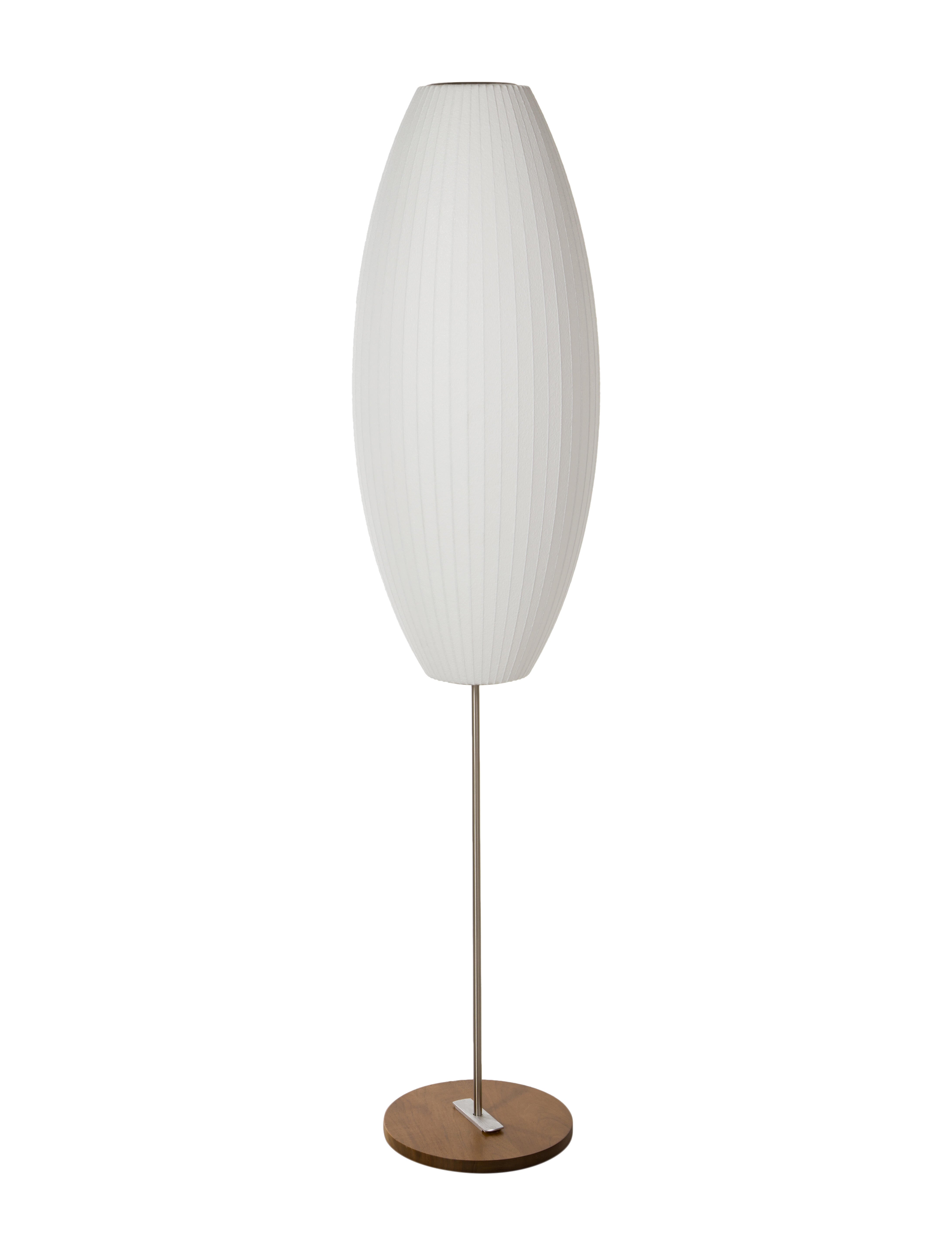 George Nelson Cigar Lotus Floor Lamp - Metallic, 1 pieces Floor Lamps ...