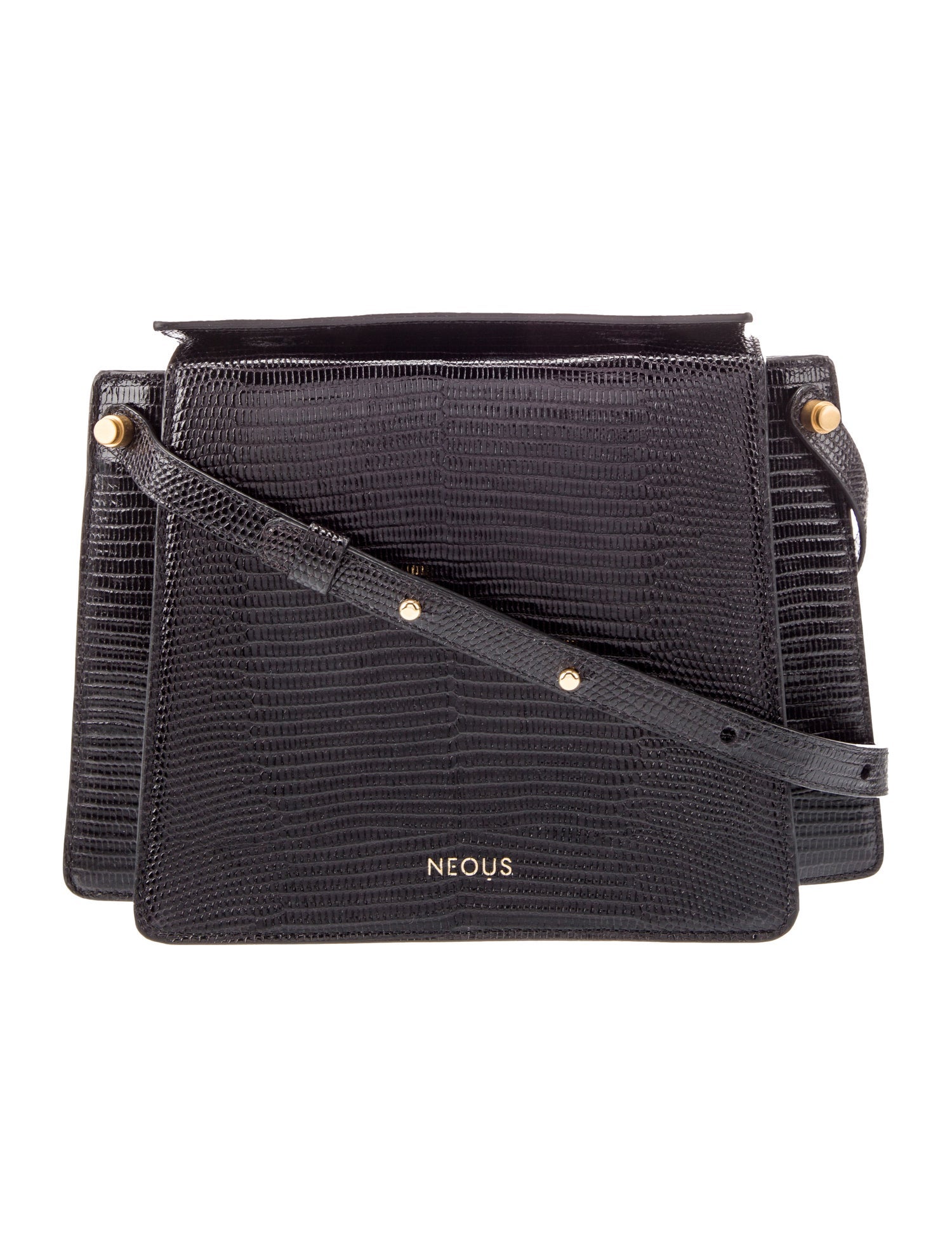 Neous Embossed Leather Crossbody Bag - Black Crossbody Bags, Handbags ...