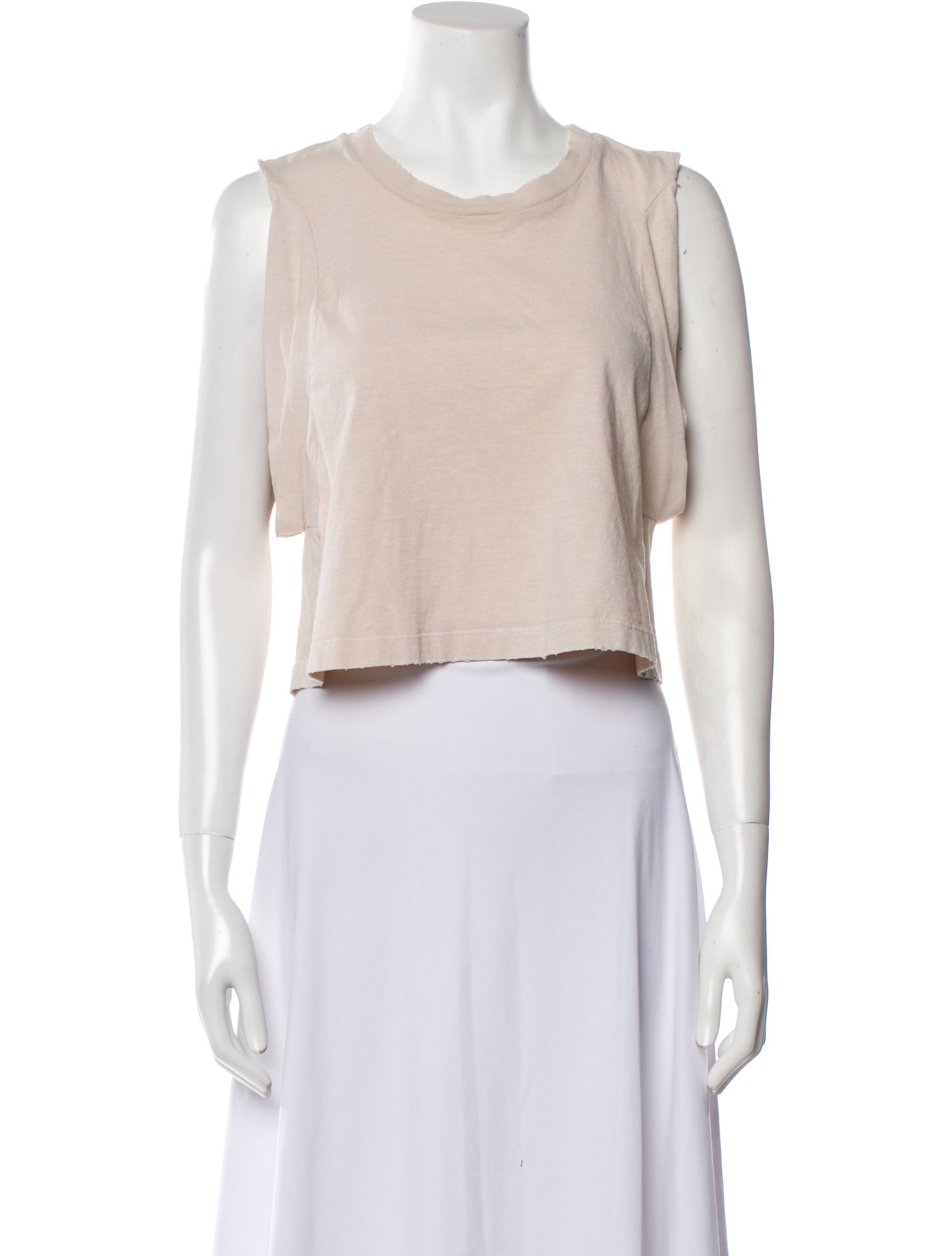 Brunello Cucinelli Silk Crew Neck Top - Neutrals Tops, Clothing ...