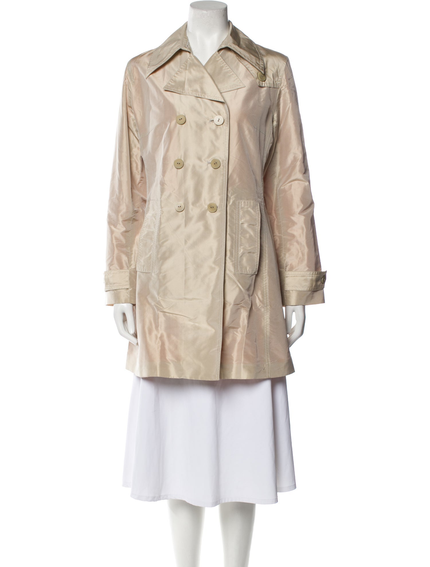 Anne Dee Goldin Silk Trench Coat - Neutrals Coats, Clothing - NSD20190 ...
