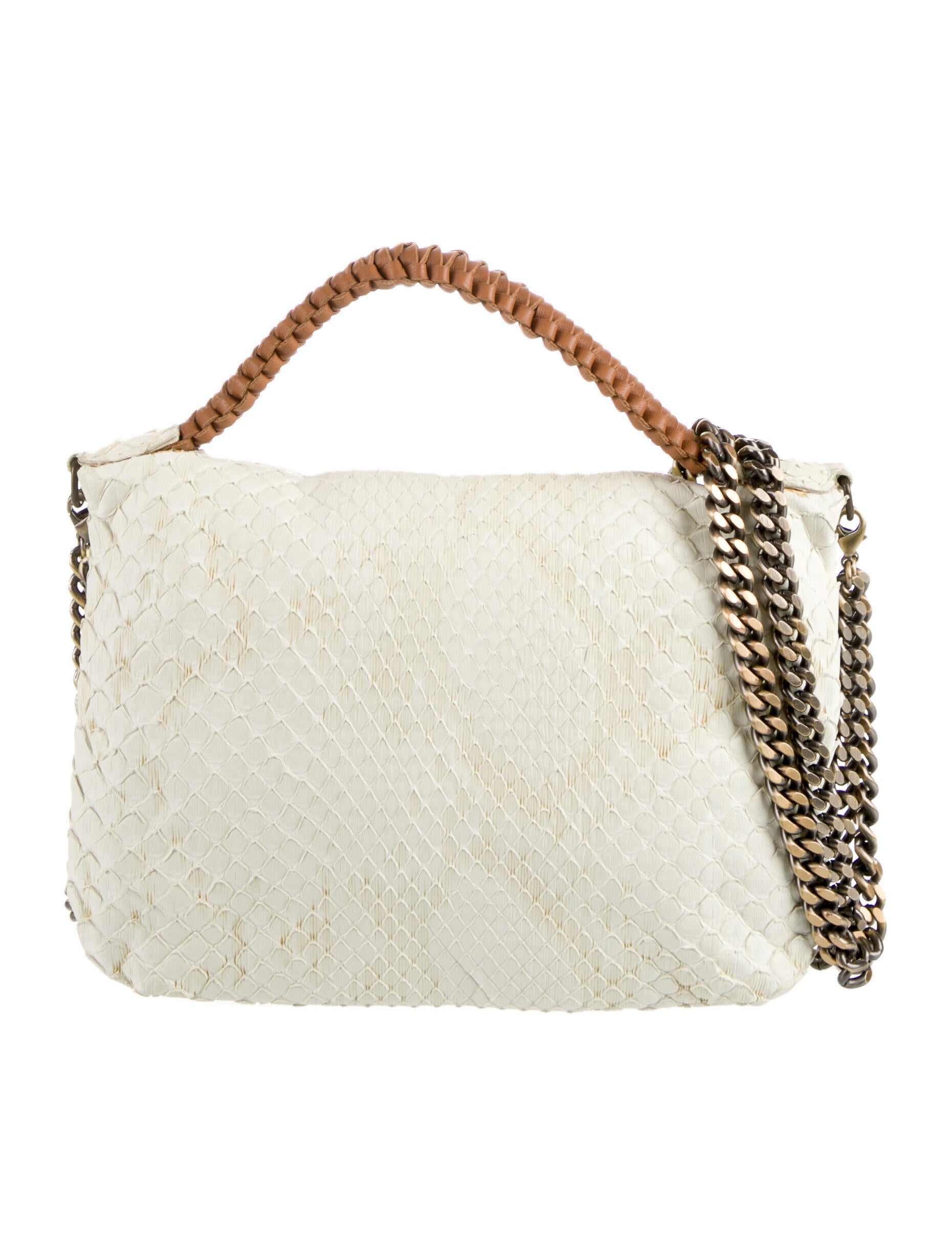 Nada Sawaya Python Handle Bag - Neutrals Handle Bags, Handbags ...