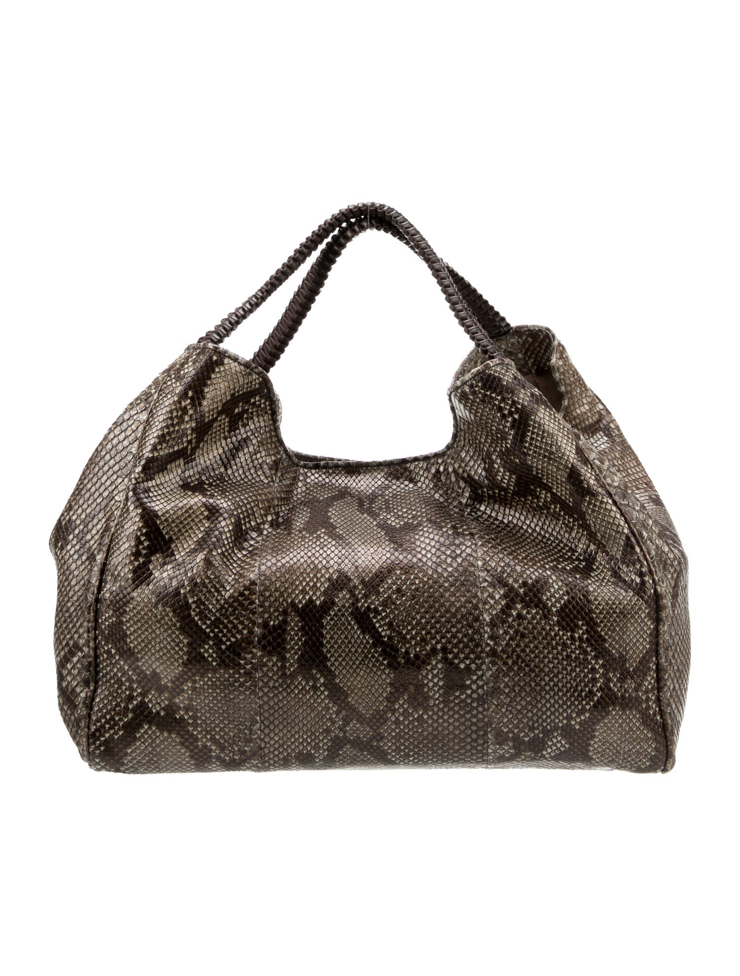 Nada Sawaya Snake Skin Hobo Bag - Brown Hobos, Handbags - NSH20364 ...