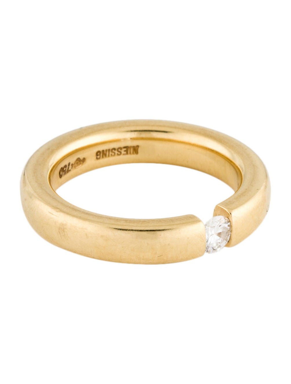 Niessing 18K Diamond Tension Band - 18K Yellow Gold Band, Rings ...