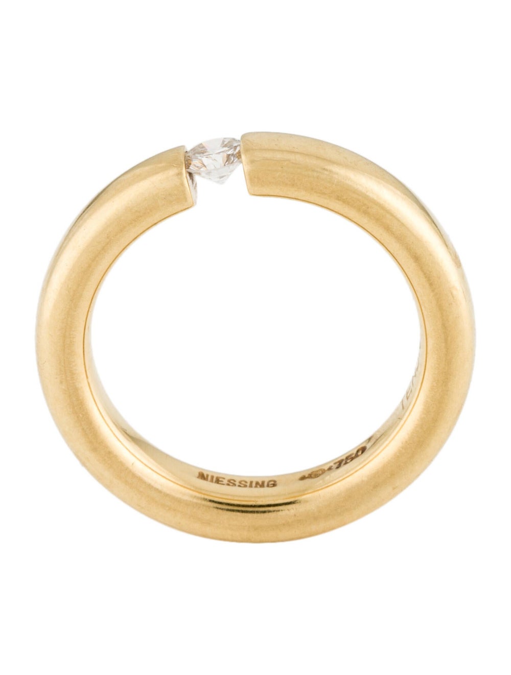 Niessing 18K Diamond Tension Band - 18K Yellow Gold Band, Rings ...