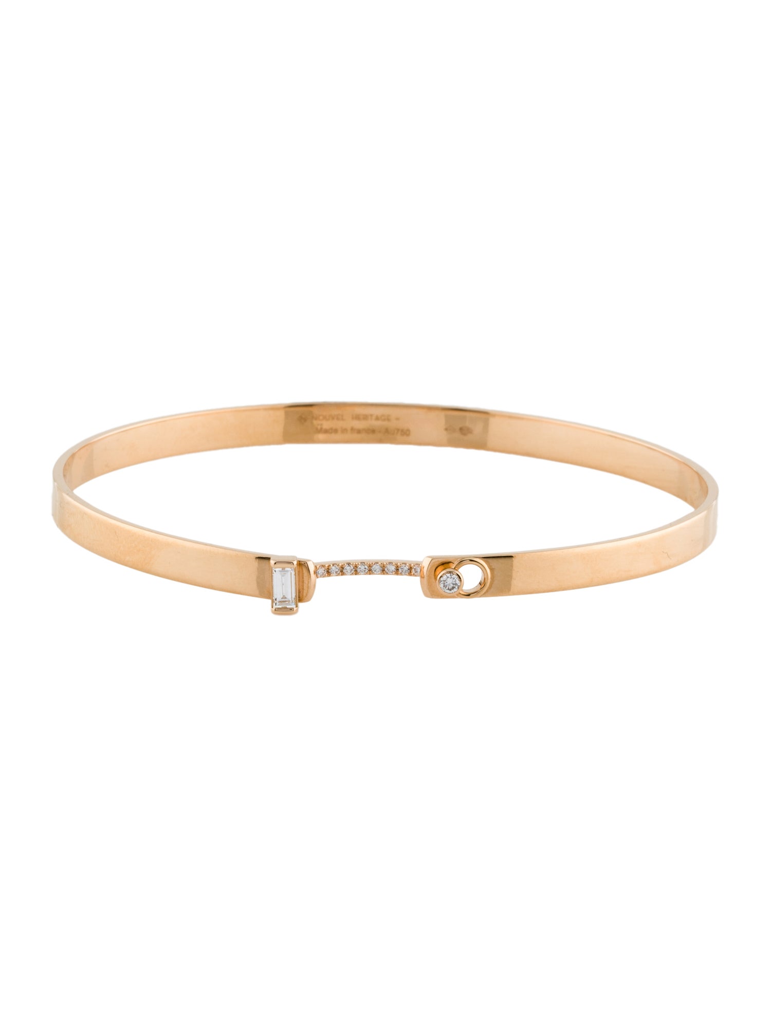 Nouvel Heritage 18K Diamond Dinner Date Mood Bangle Bracelet - 18K Rose Gold Bangle, Bracelets ...