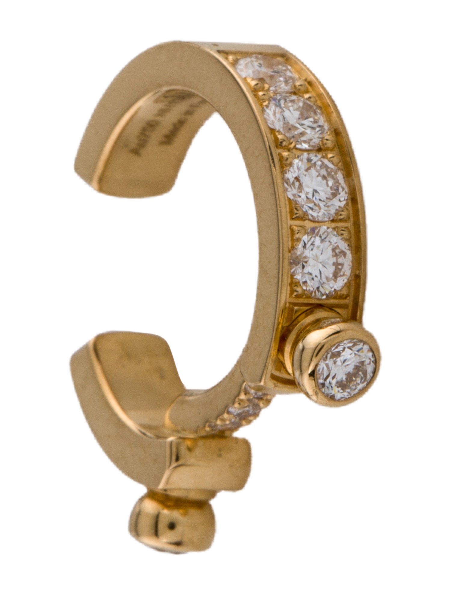 Nouvel Heritage 18K Diamond Eternity Tuxedo Ear Cuff - 18K Yellow Gold ...