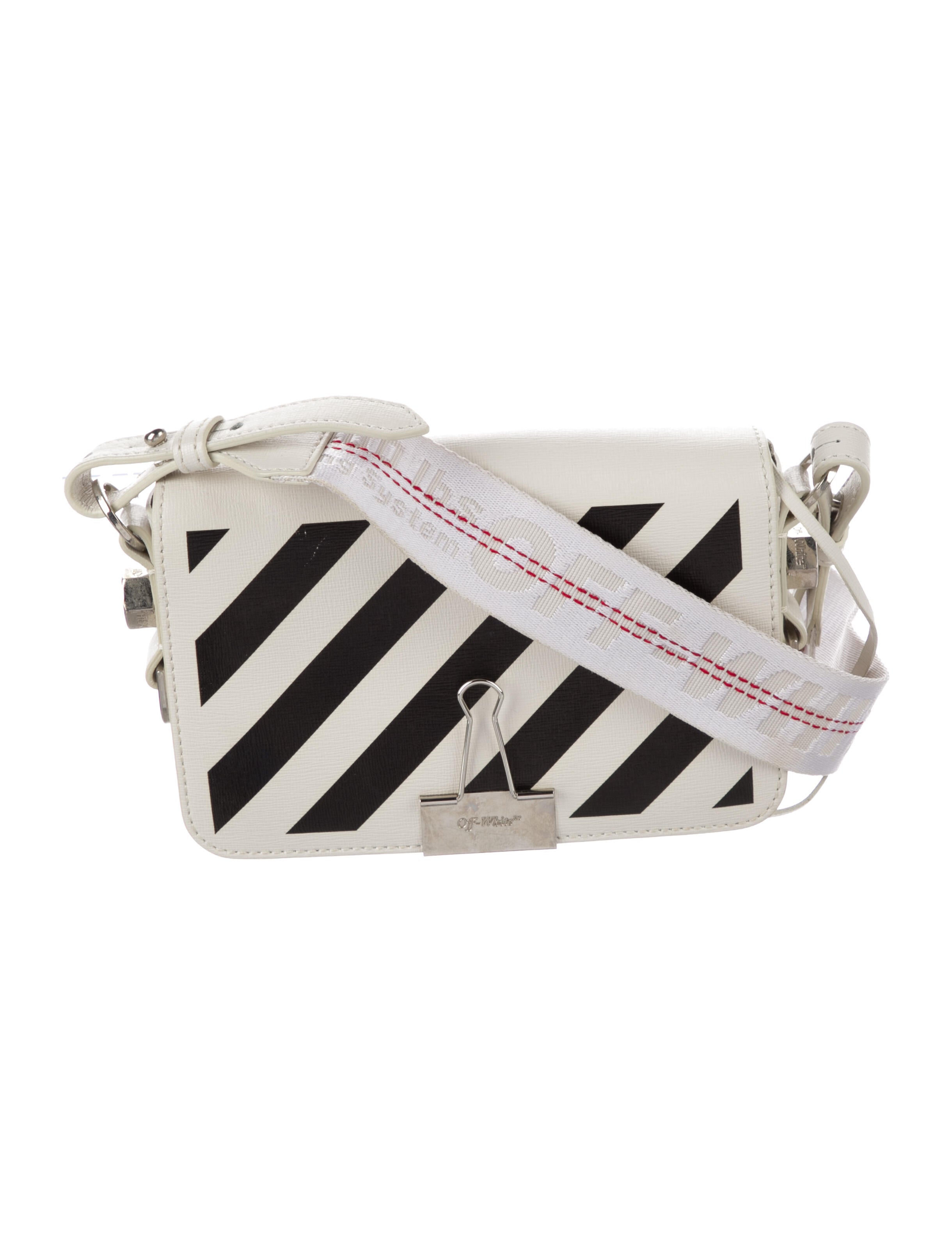 Off-White c/o Virgil Abloh Industrial Mini Diagonals Flap Bag - White ...