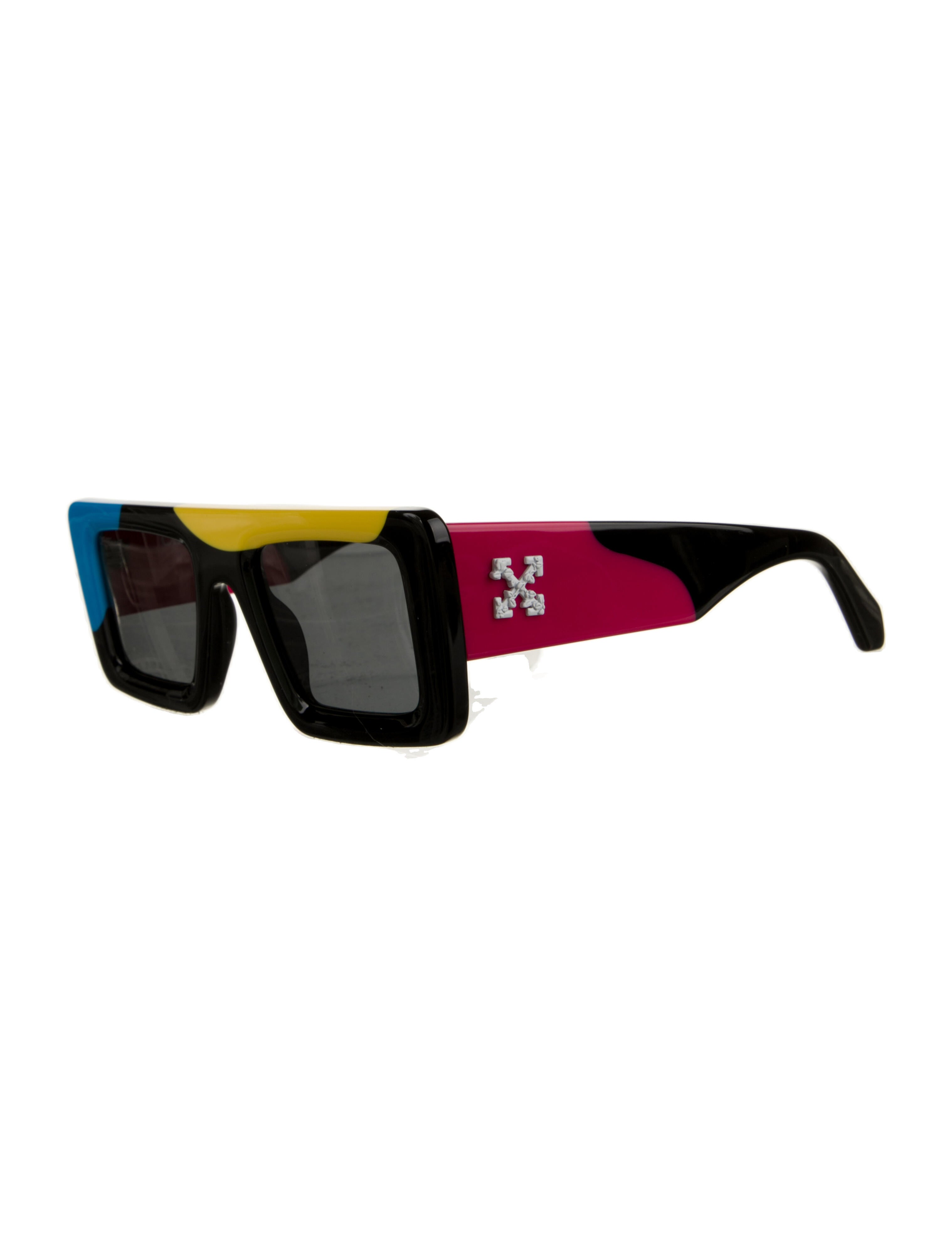 Off-White Square Tinted Sunglasses - Black Sunglasses, Accessories ...