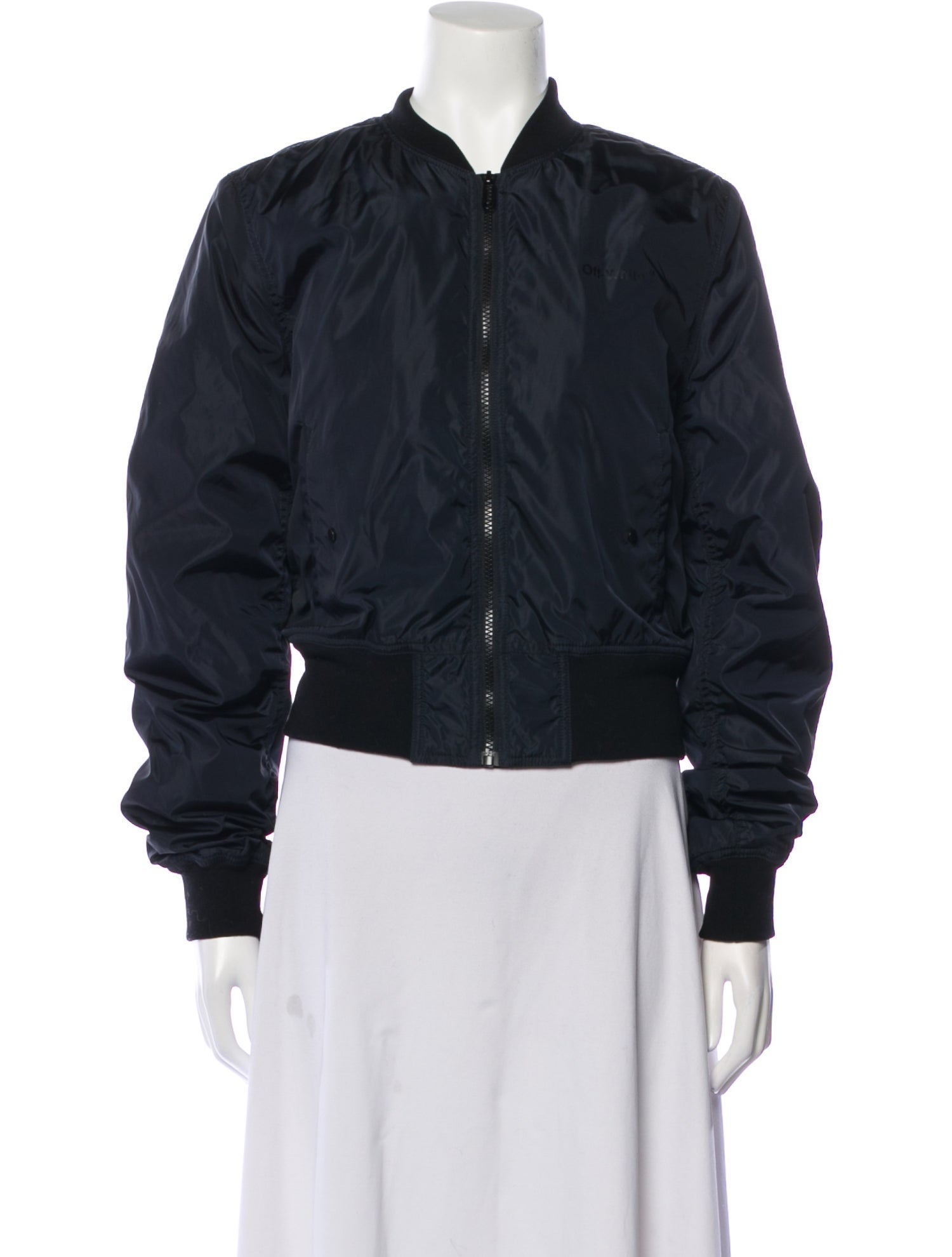 Off-White 2023 Diagonals Logo Bomber Jacket - Blue Jackets, Clothing ...