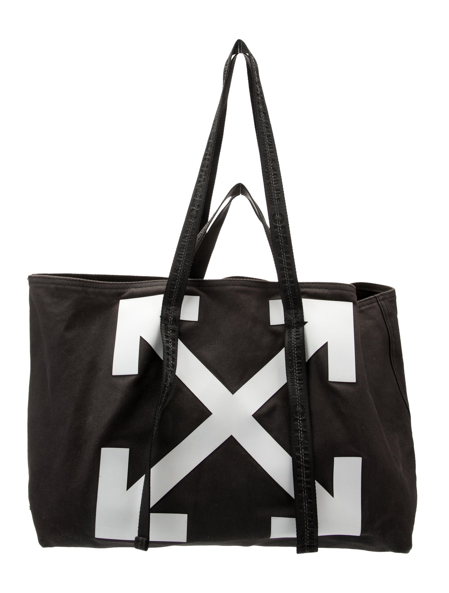 Off-White Canvas Commercial Tote - Black Totes, Bags - OFFVA62630 | The ...