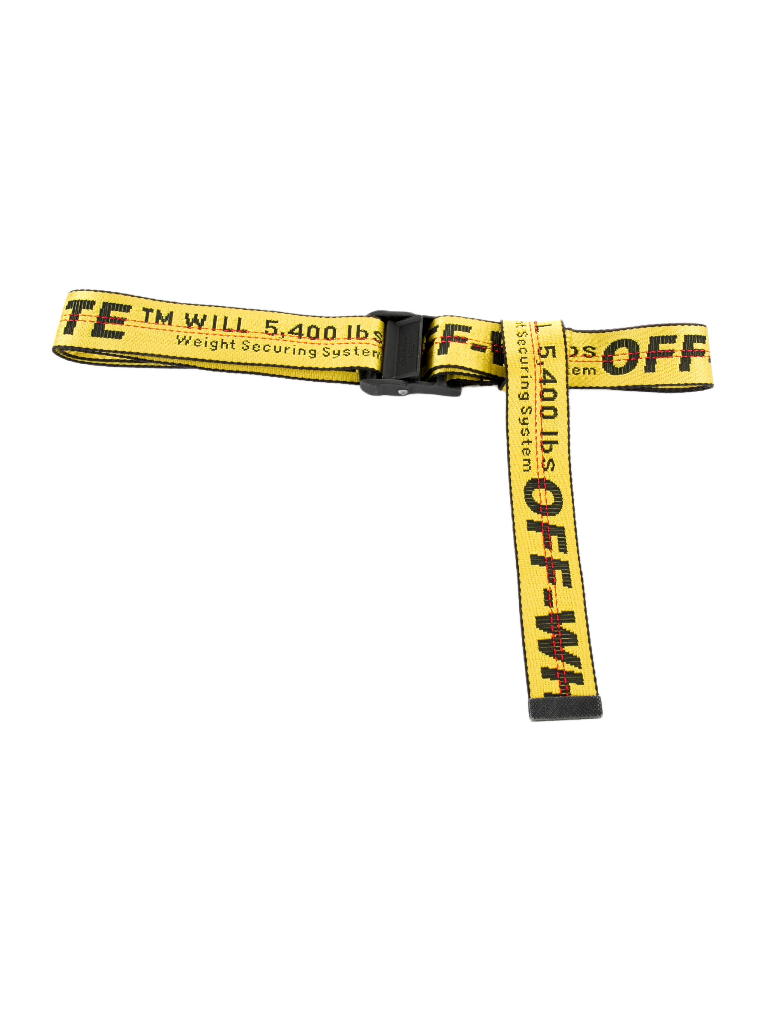 Off-White Industrial Belts Nylon Belt - Yellow Belts, Accessories ...