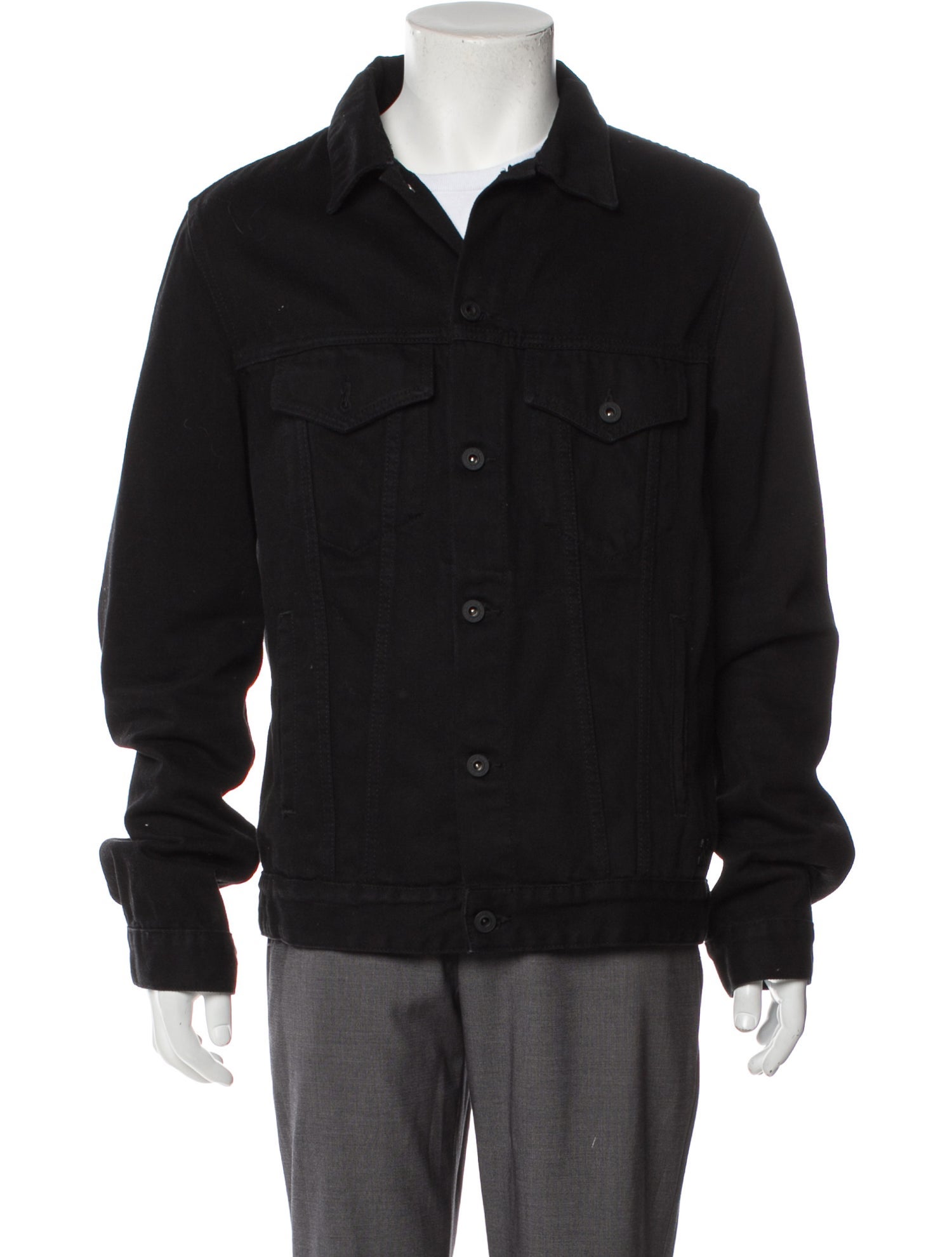 Off-White 2019 Denim Jacket - Black Outerwear, Clothing - OFFVA68396 ...