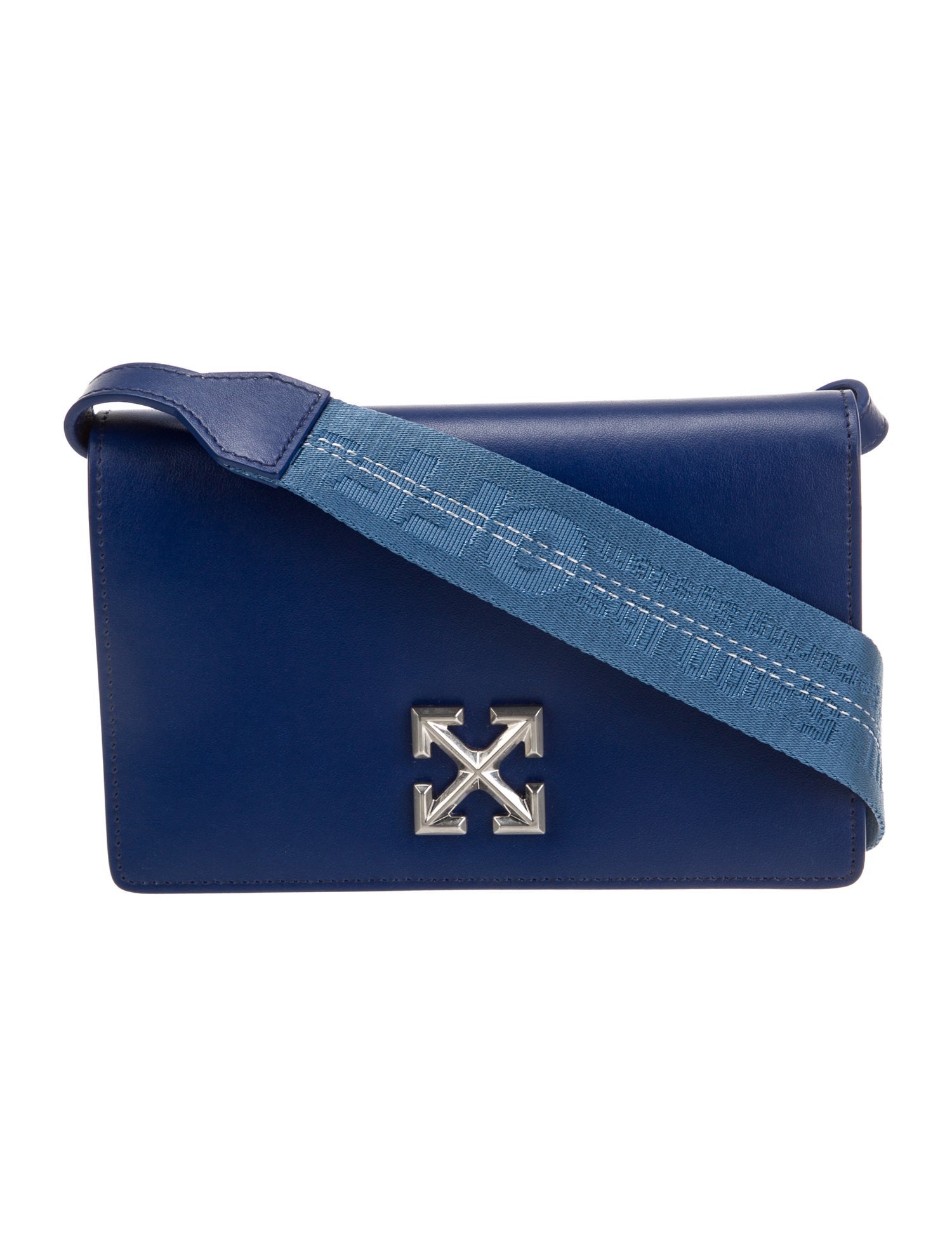 Off-White Leather Crossbody Bag - Blue Crossbody Bags, Handbags ...