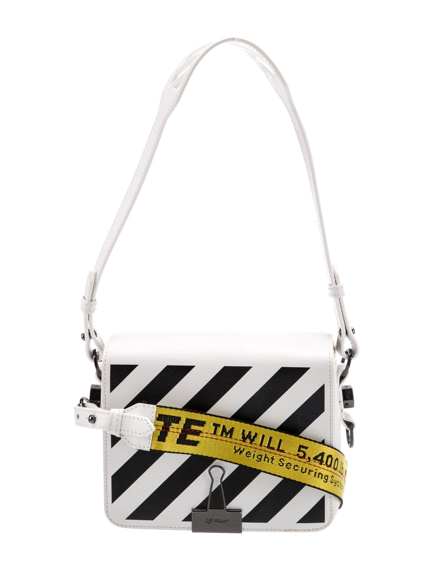 Off-White Leather Shoulder Bag - White Shoulder Bags, Handbags ...