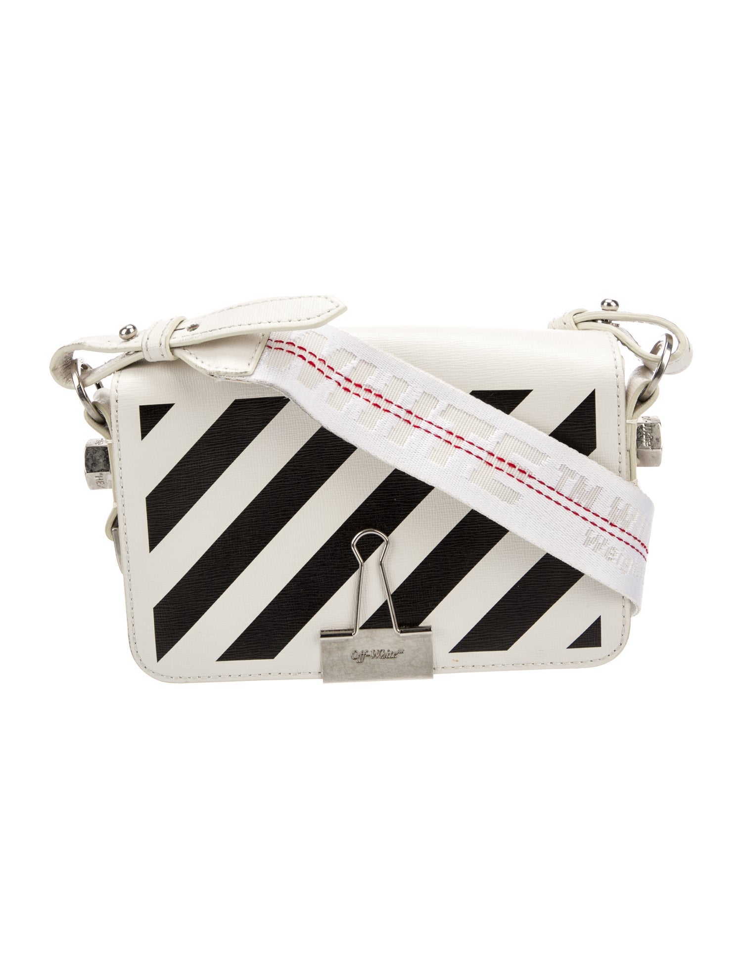 Off-White Leather Crossbody Bag - White Crossbody Bags, Handbags ...
