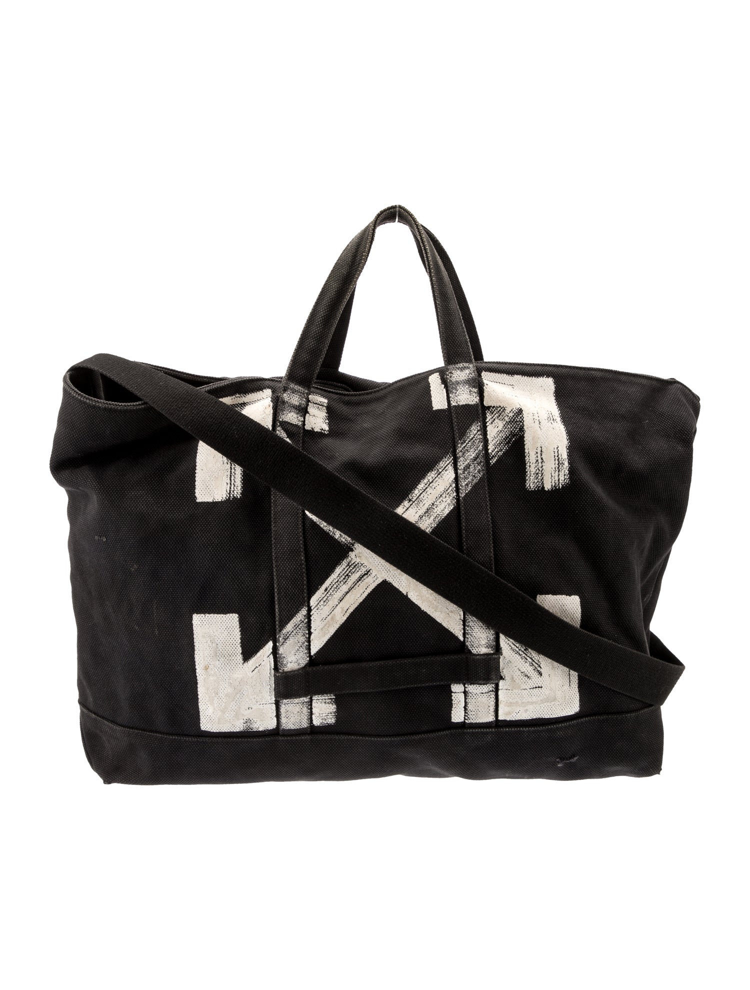 Off-White Canvas Weekender Bag - Black Weekenders, Bags - OFFVA74177 ...