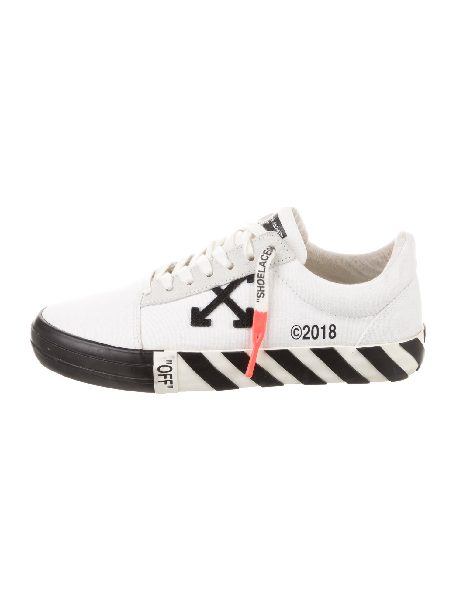 Off-White Diagonals Vulcanized Sneakers - White Sneakers, Shoes ...