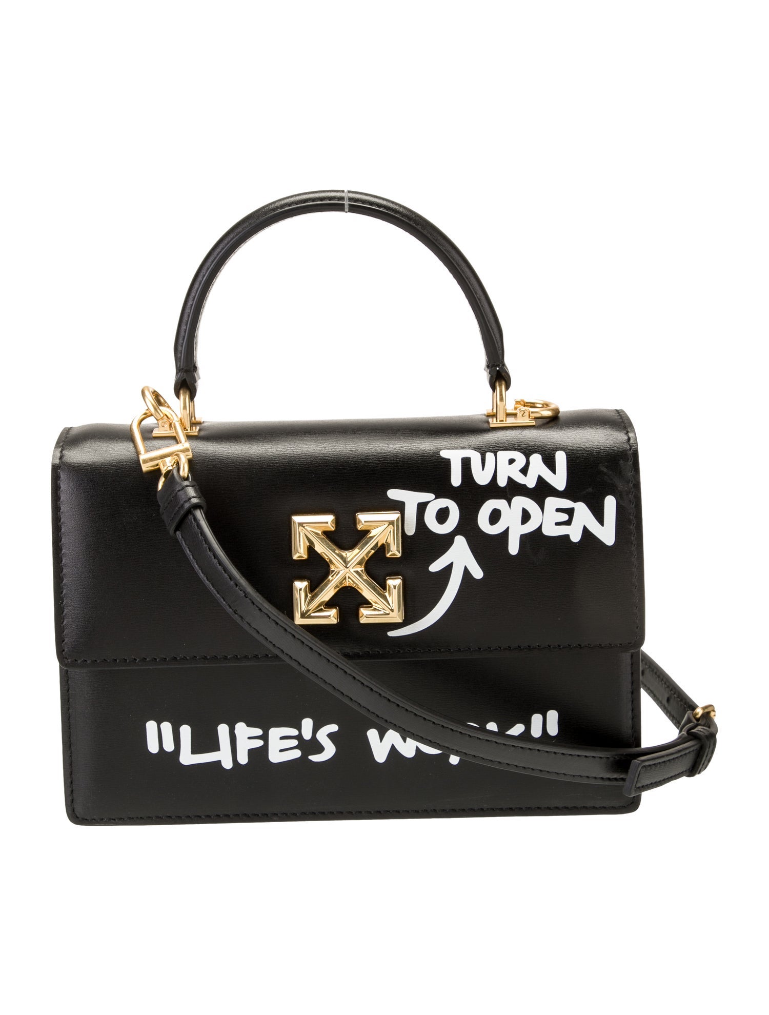 Off-White Signature Top Handle Bag - Black Handle Bags, Handbags ...