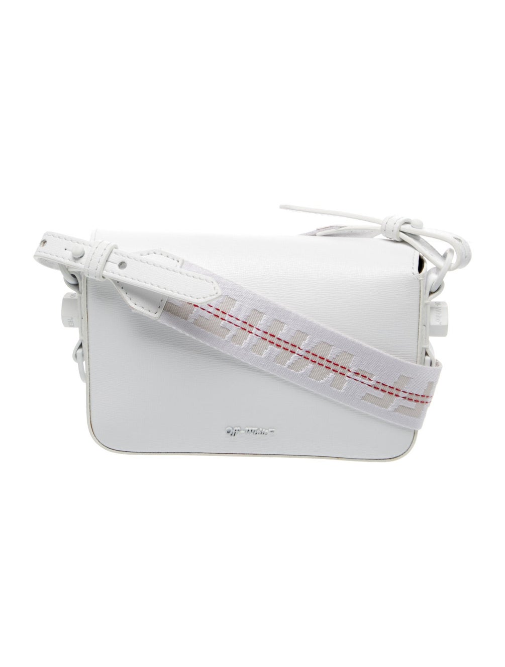 Off-White Leather Diagonals Mini Flap - White Crossbody Bags, Handbags ...