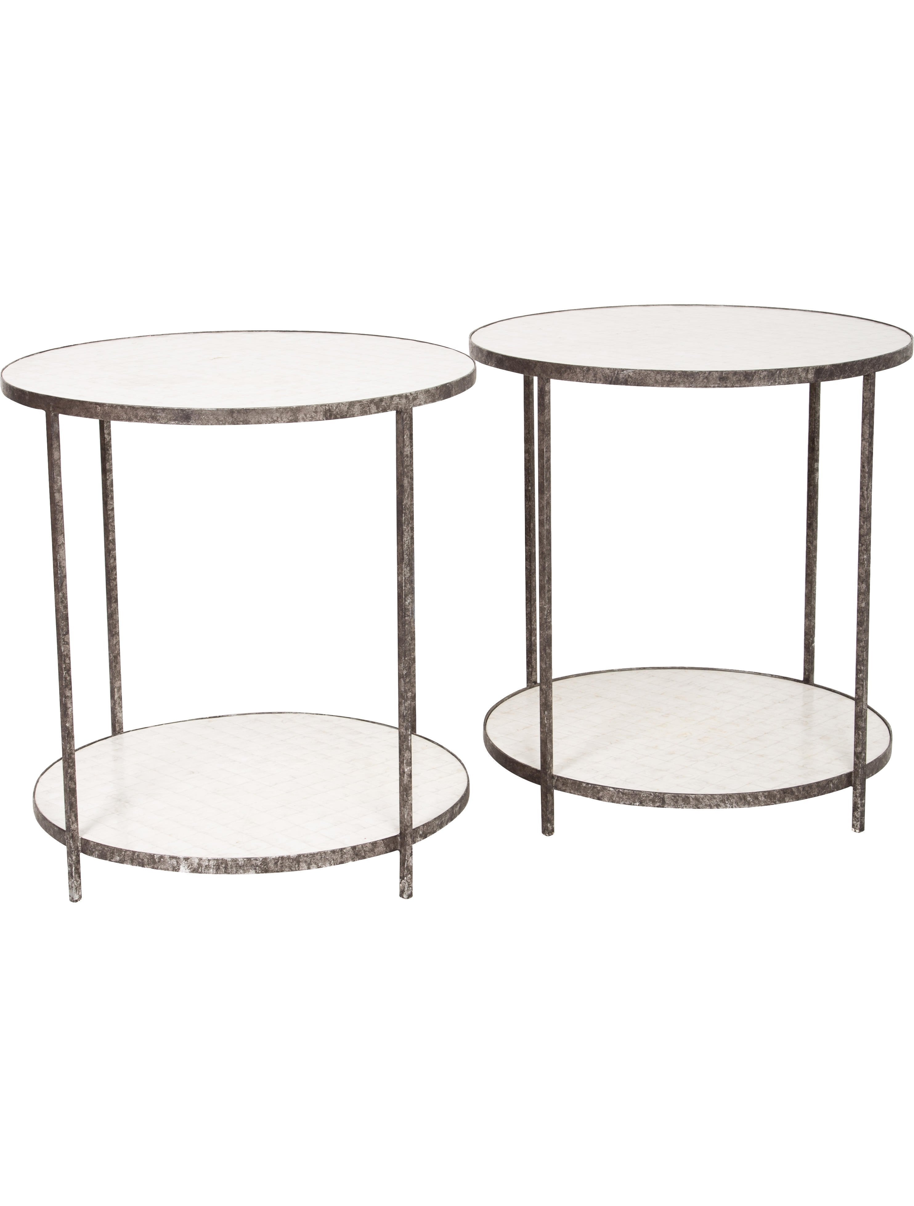 Oly Studios Pair of Jonathan Tall Round Tables - Green Tables ...