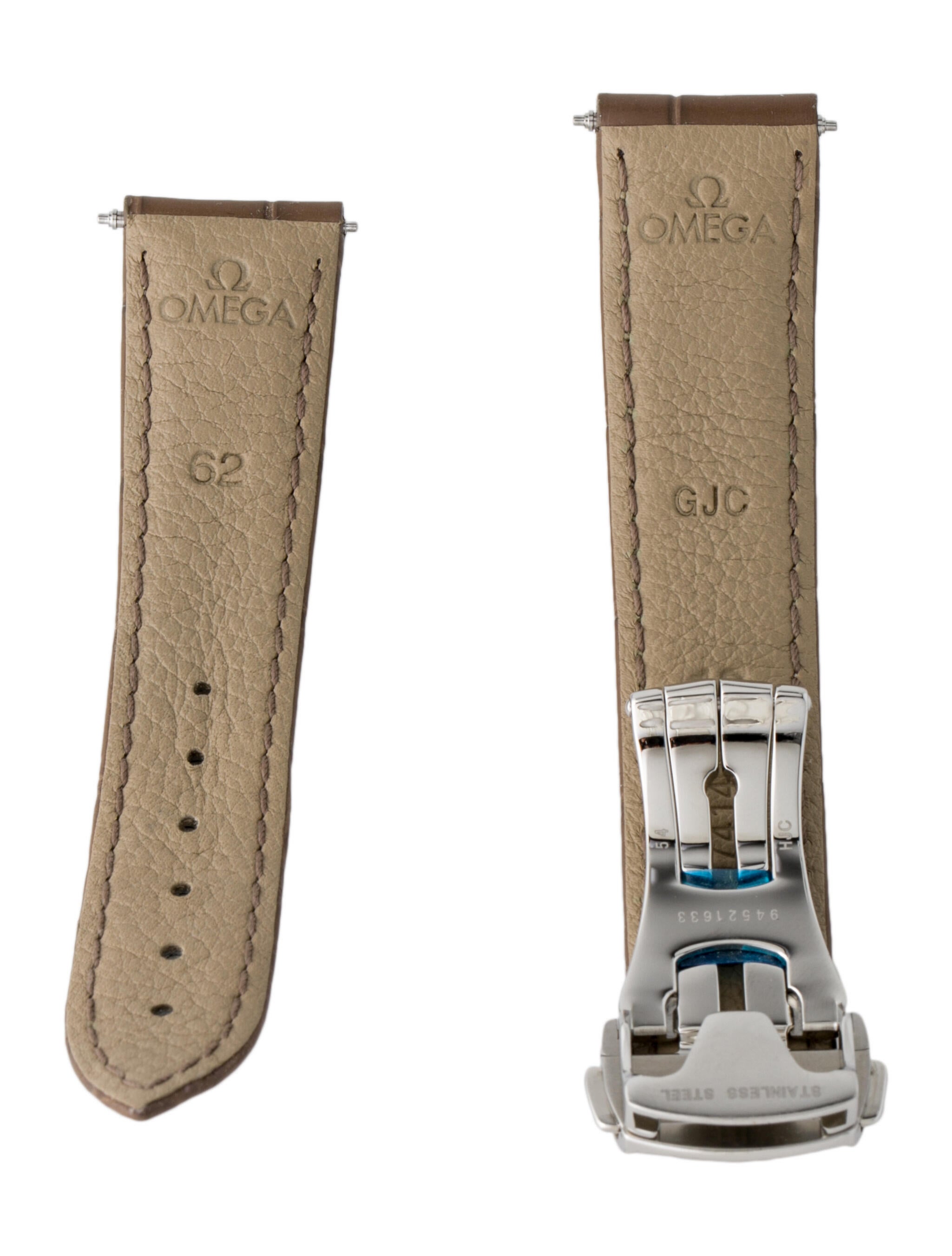 Omega Alligator 18mm Watch Strap - Neutrals - OMG25146 | The RealReal