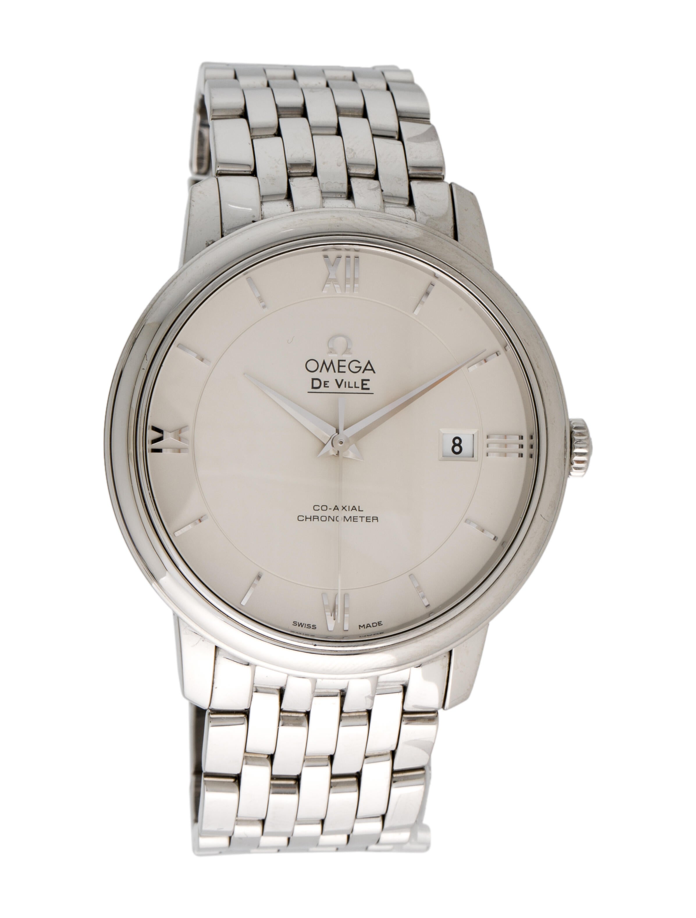 Omega De Ville Co-Axial Chronometer 39.5MM Watch - 424.10.40.20.02.003 ...