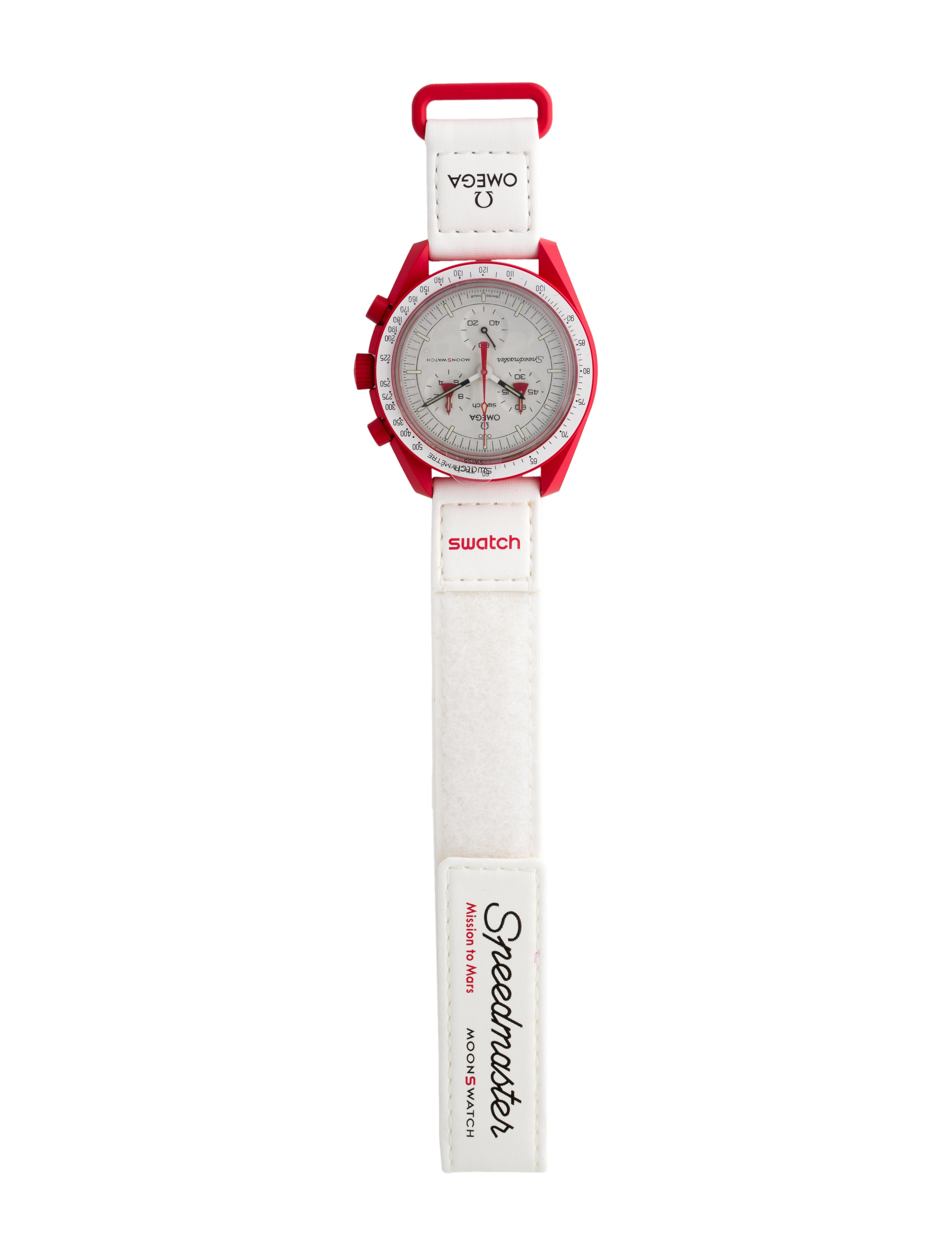 Omega x Swatch Bioceramic "Mission to Mars" MoonSwatch Watch | The RealReal