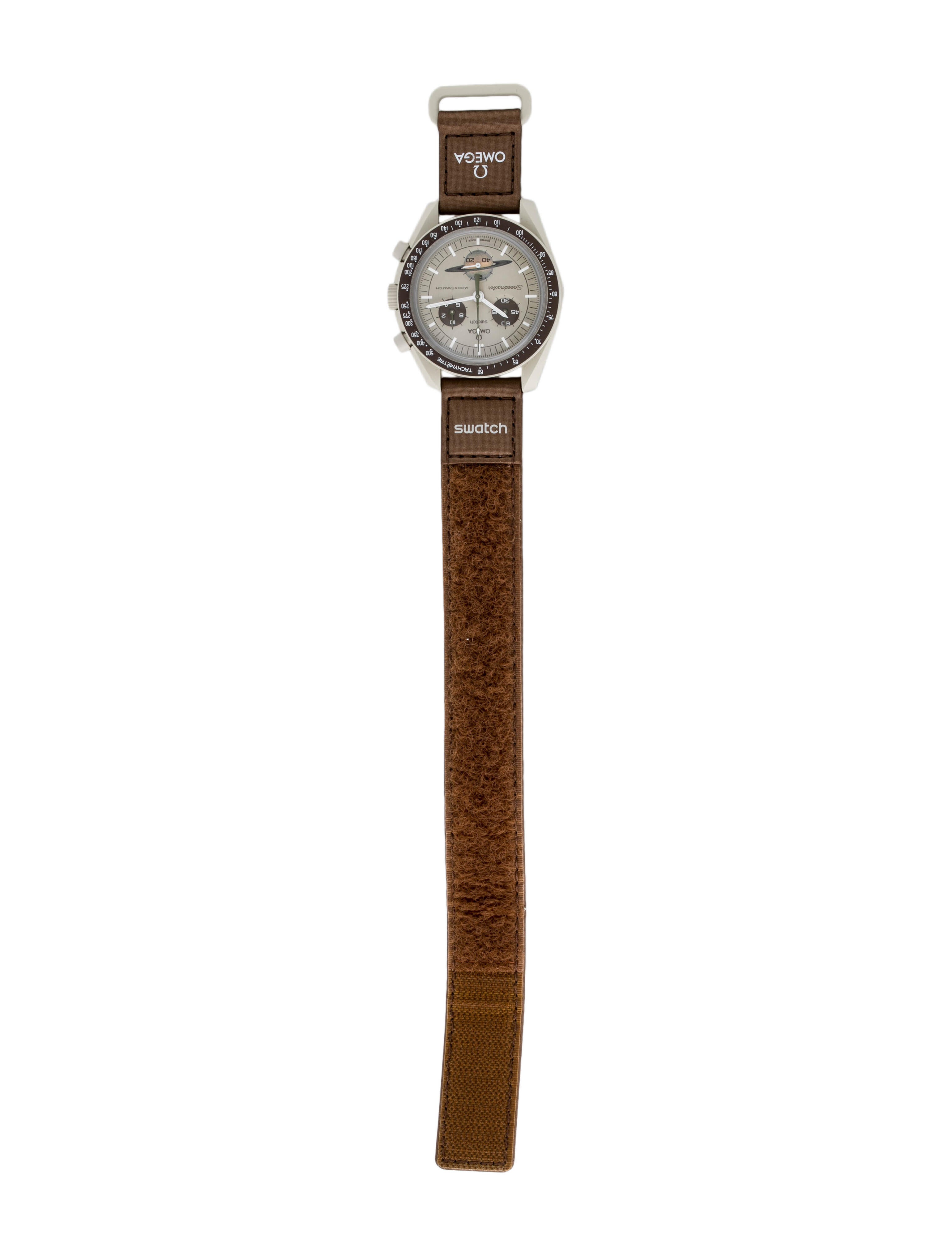 Omega x Swatch Mission to Saturn MoonSwatch - SO33T100 | The RealReal