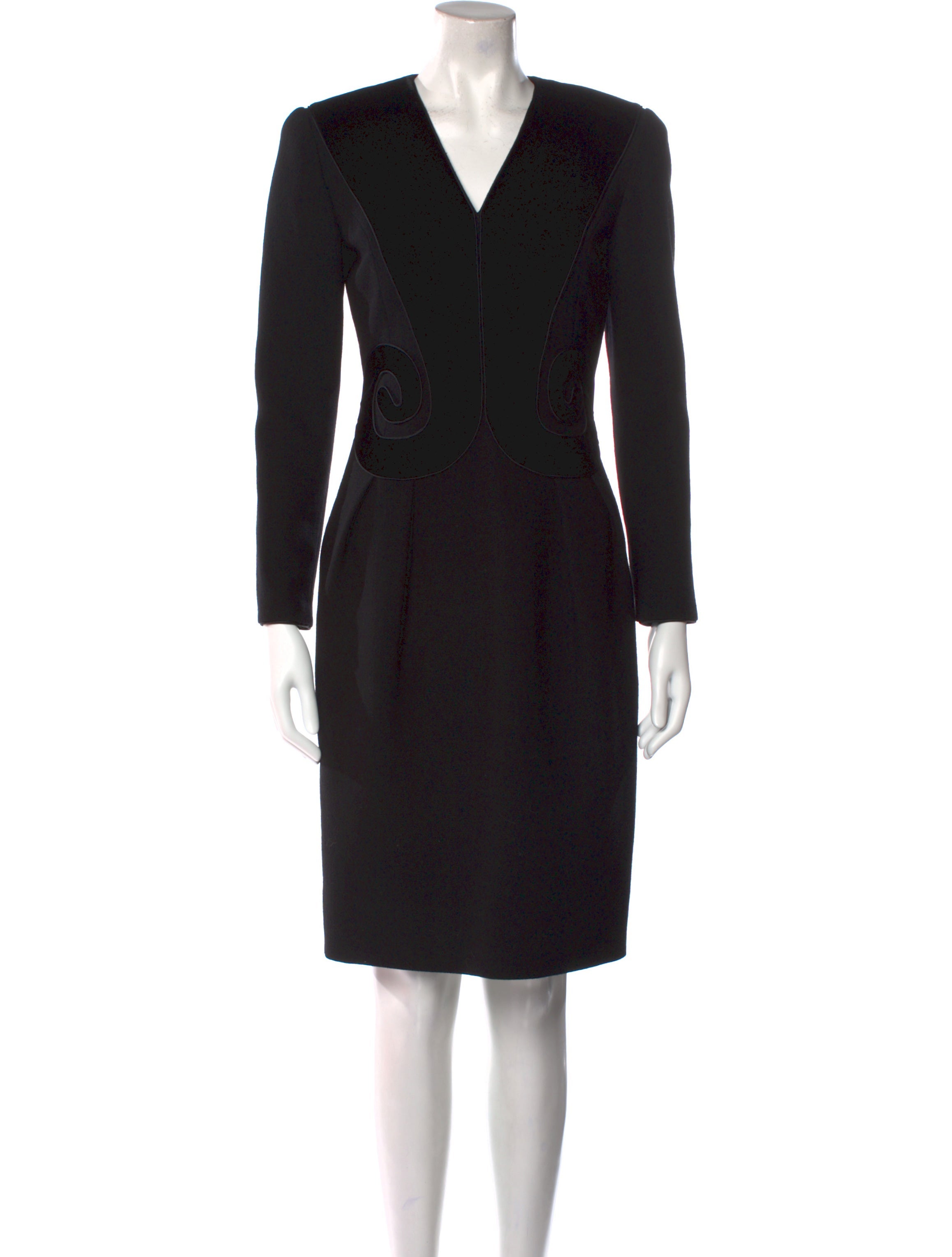 Oscar de la Renta Vintage Knee-Length Dress - Black Dresses, Clothing ...