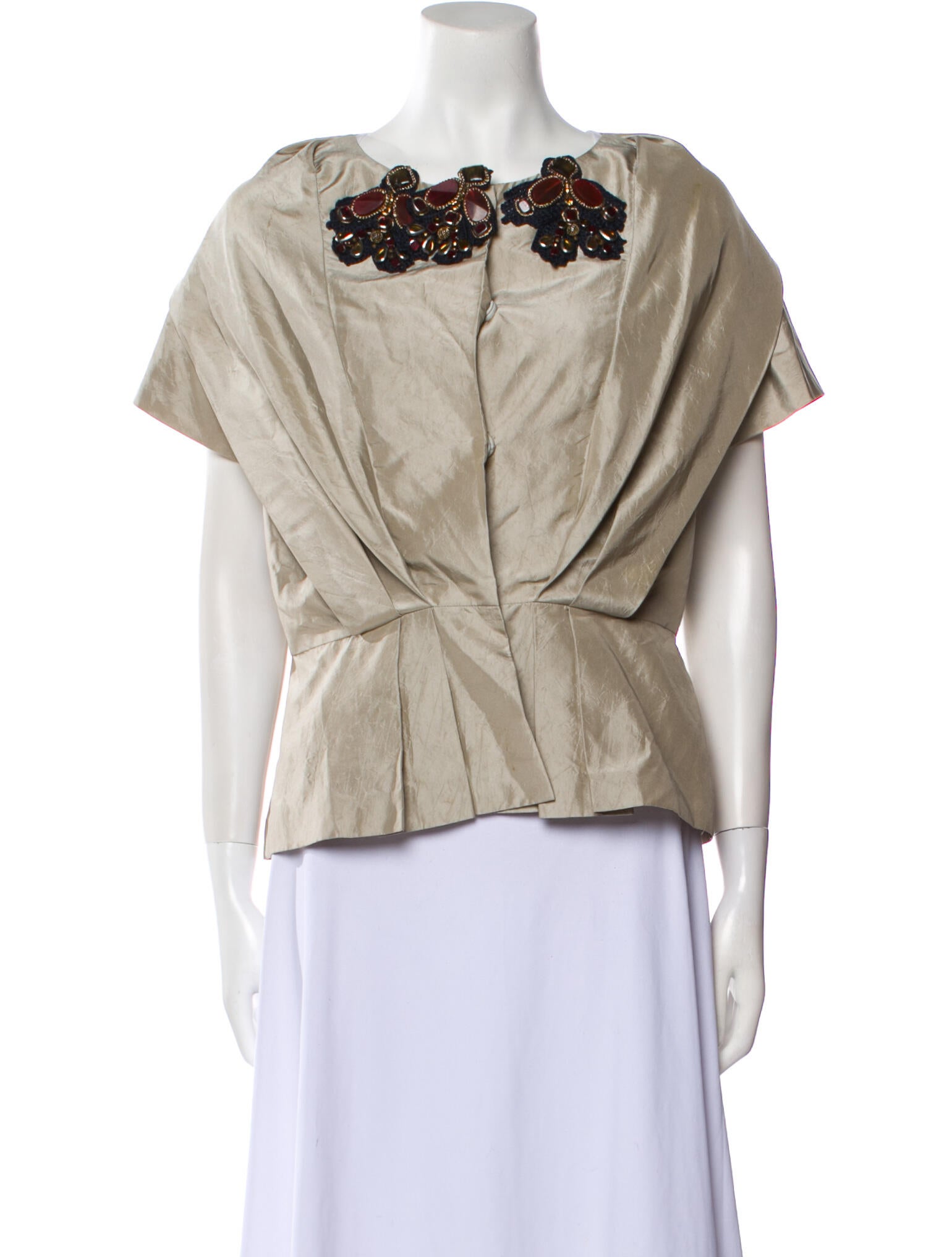 Oscar de la Renta Silk Vest w/ Tags - Neutrals Jackets, Clothing ...