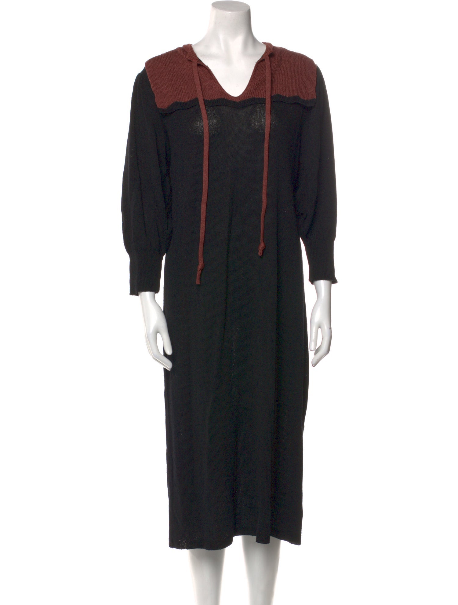 Oscar de la Renta Colorblock Pattern Midi Length Dress - Black Dresses ...