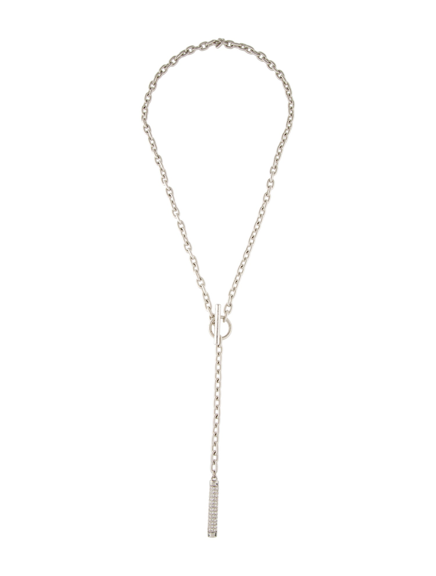 Necklace 14K Diamond Lavalier Necklace - Rhodium-Plated 14K White Gold ...