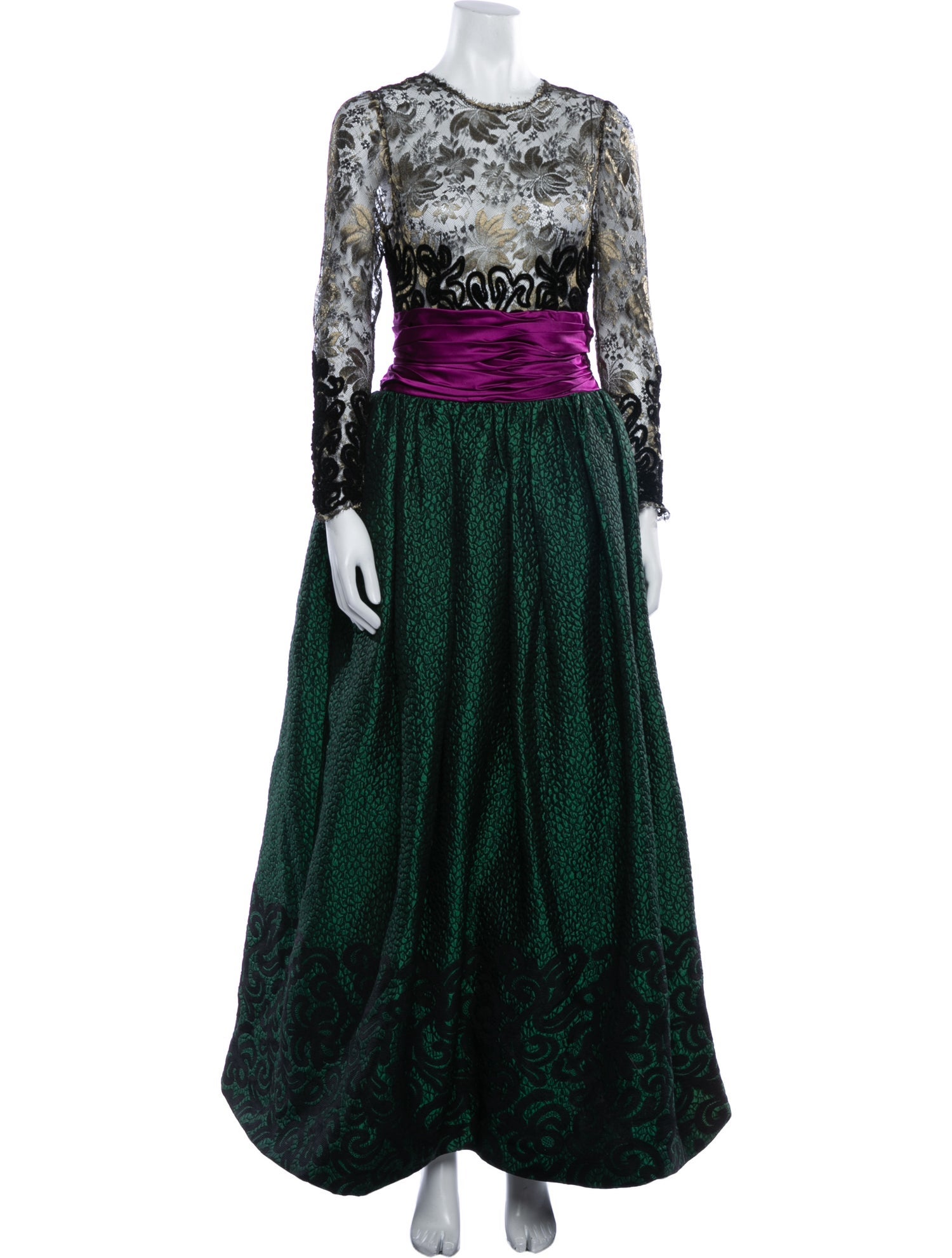 Oscar de la Renta Vintage Long Dress - Green Dresses, Clothing ...