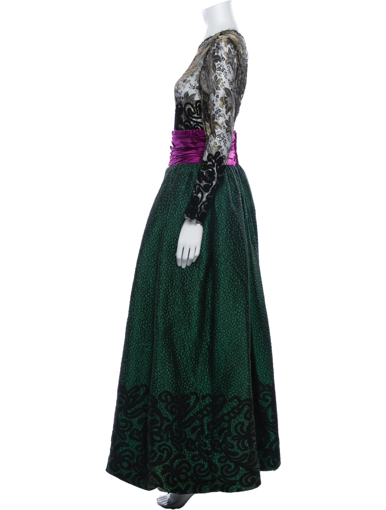 Oscar de la Renta Vintage Long Dress - Green Dresses, Clothing ...