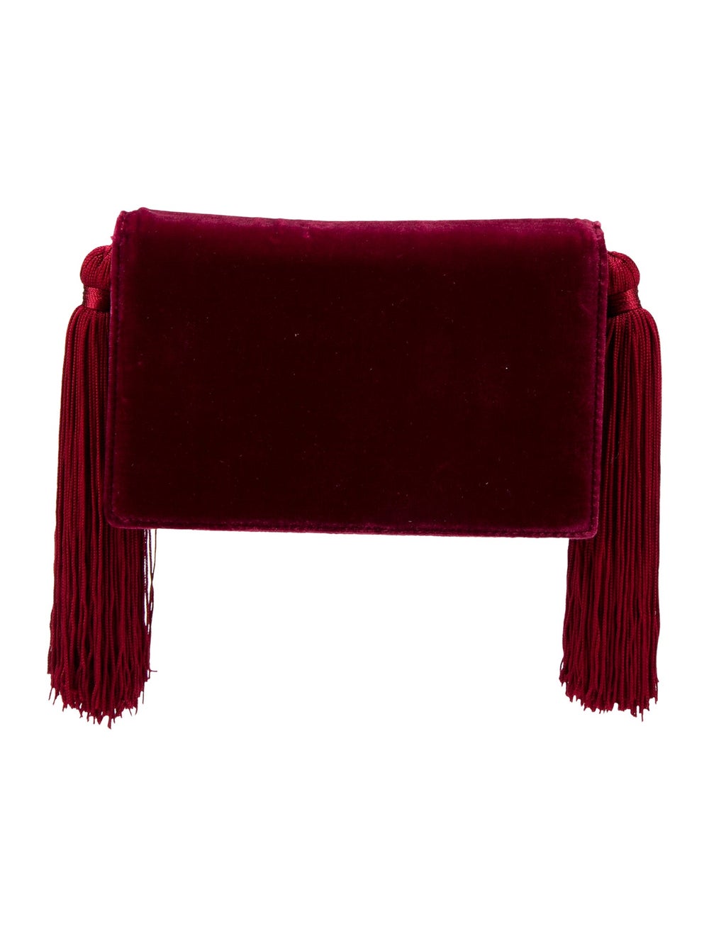 Oscar de la Renta Velvet Beaded Clutches - Red Clutches, Handbags ...